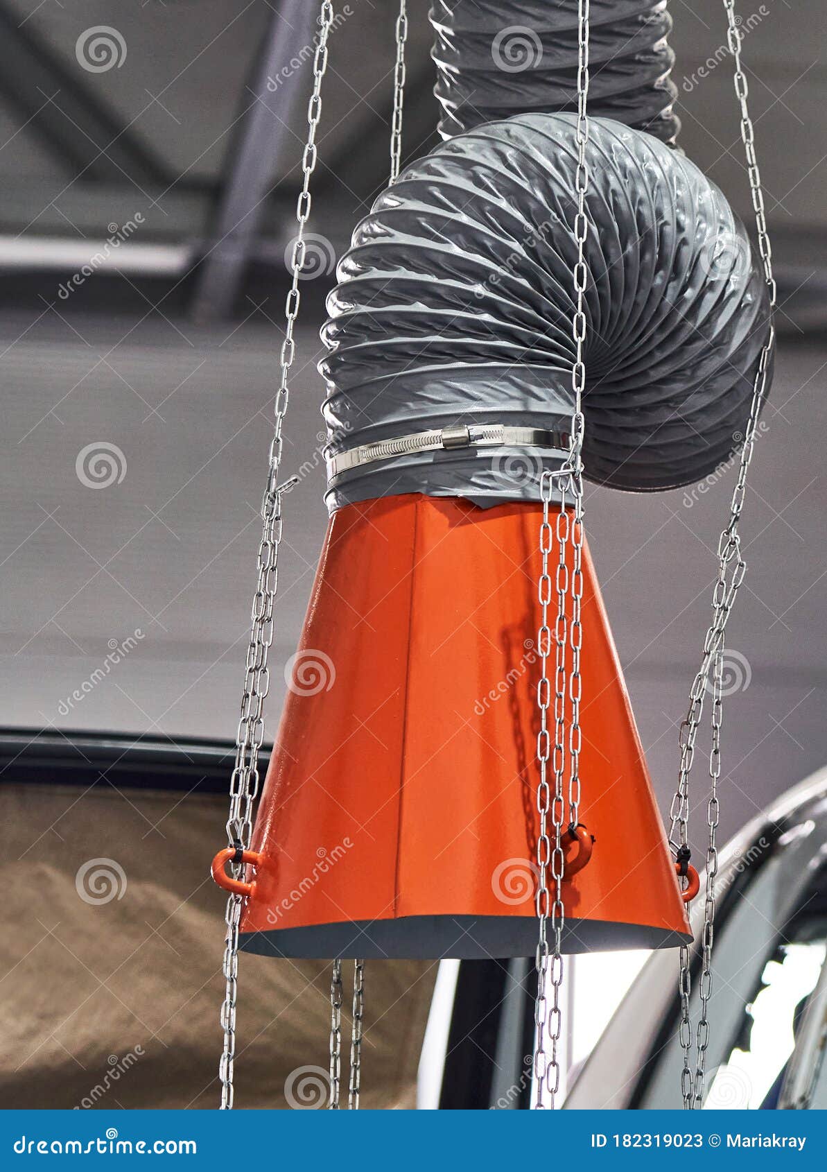 Extractor Air Vent Fan. Modern Office White Simple Ventilation Duct On ...