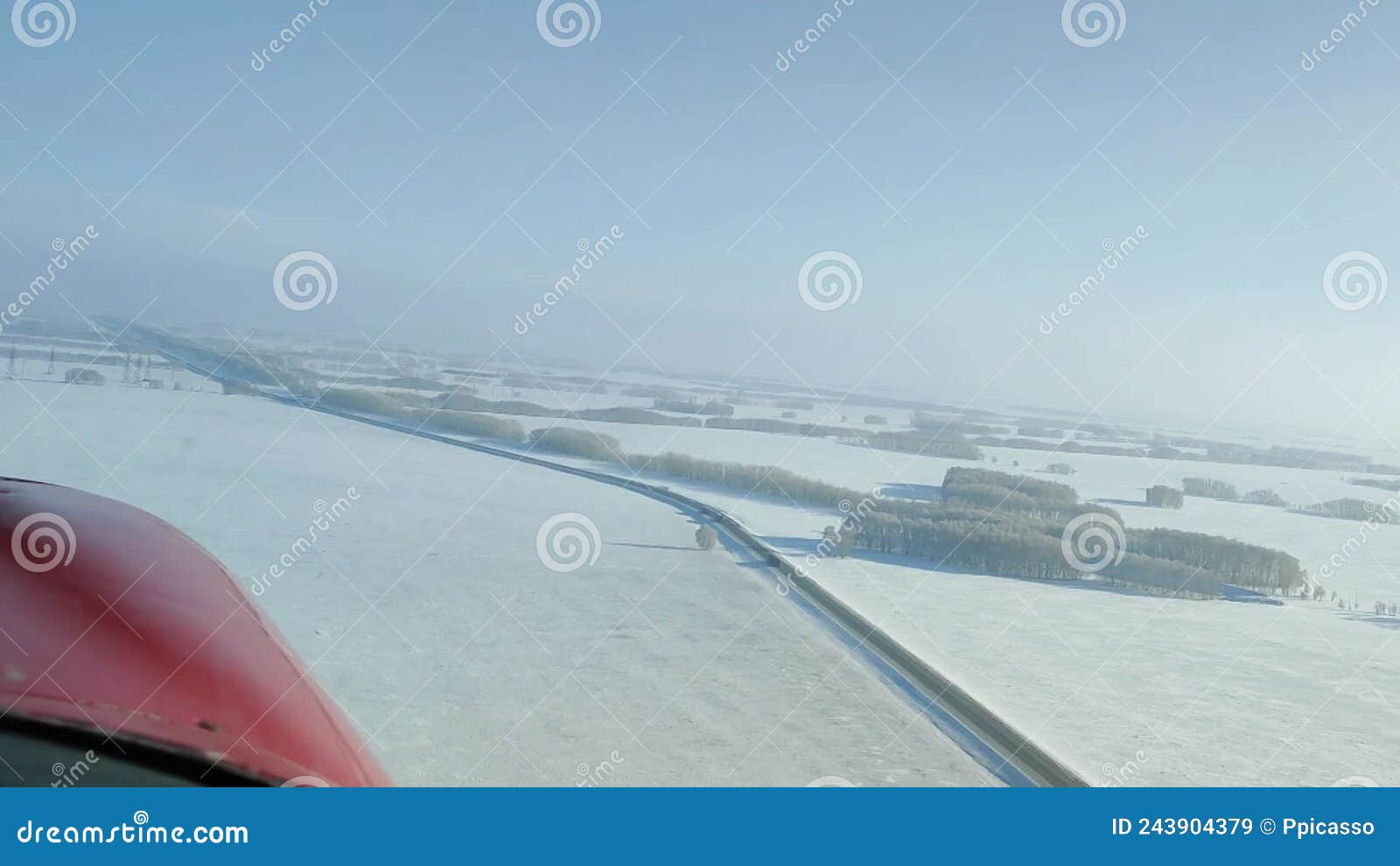The Hood of a Light-engine Aircraft in Flight, from the Cockpit Stock ...