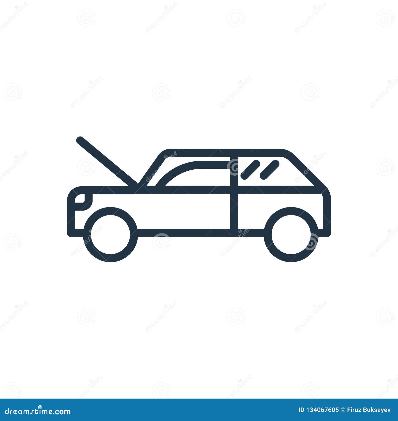 Hood Open Icon Vector Isolated on White Background, Hood Open Sign ...