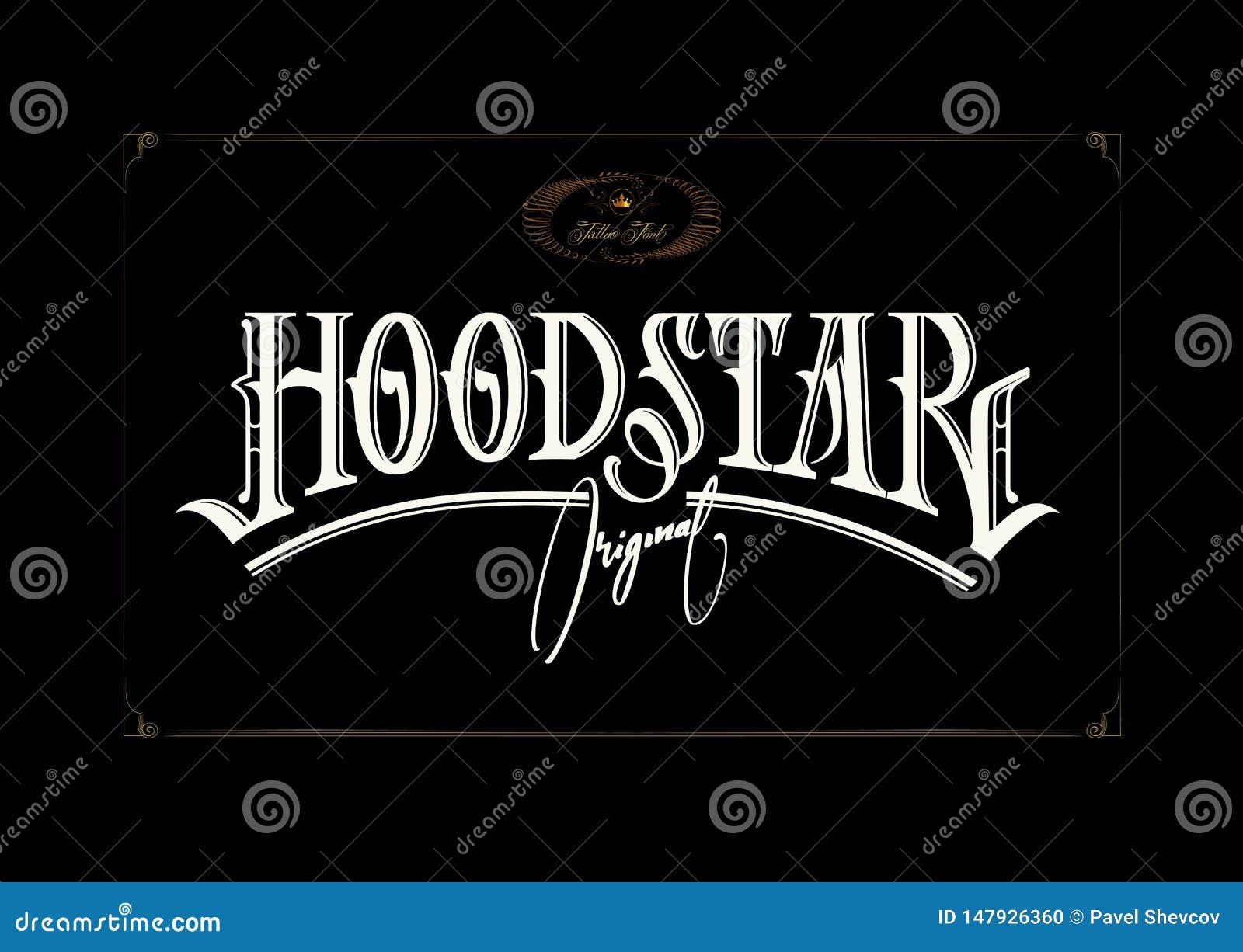 Hood star script stock vector. Illustration of script - 147926360