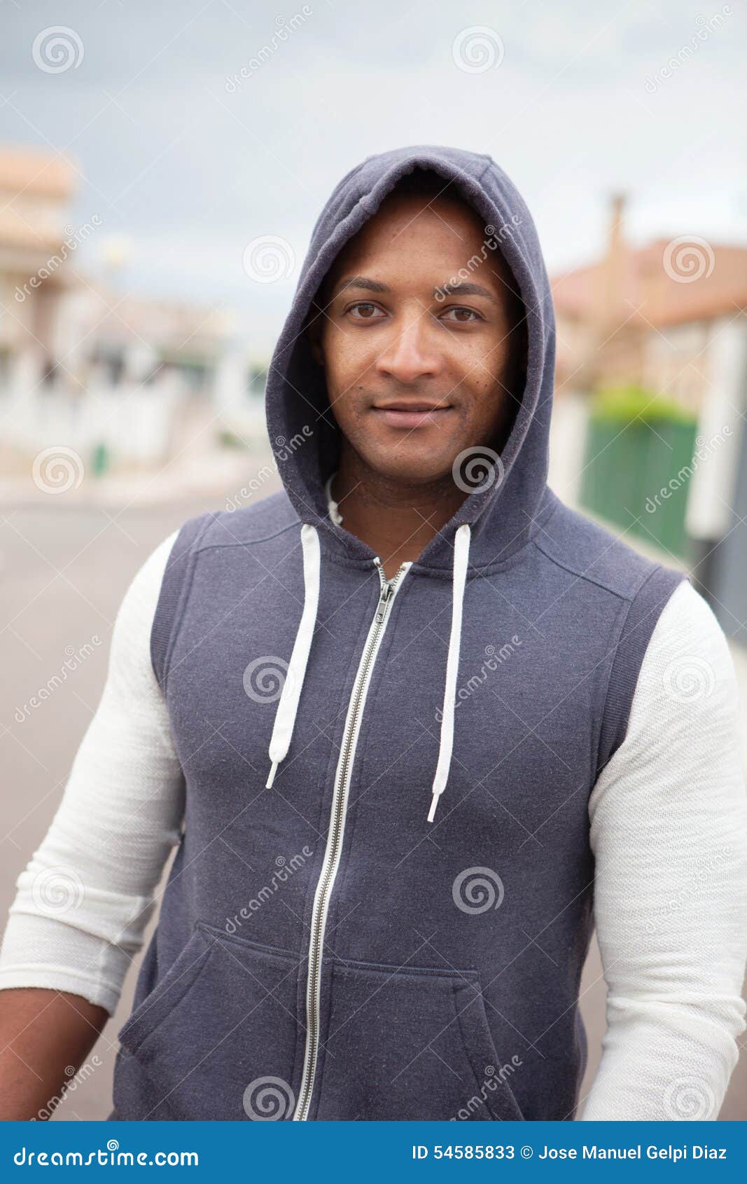 Hooded Afroamerican Guy on the Street Stock Image - Image of person ...