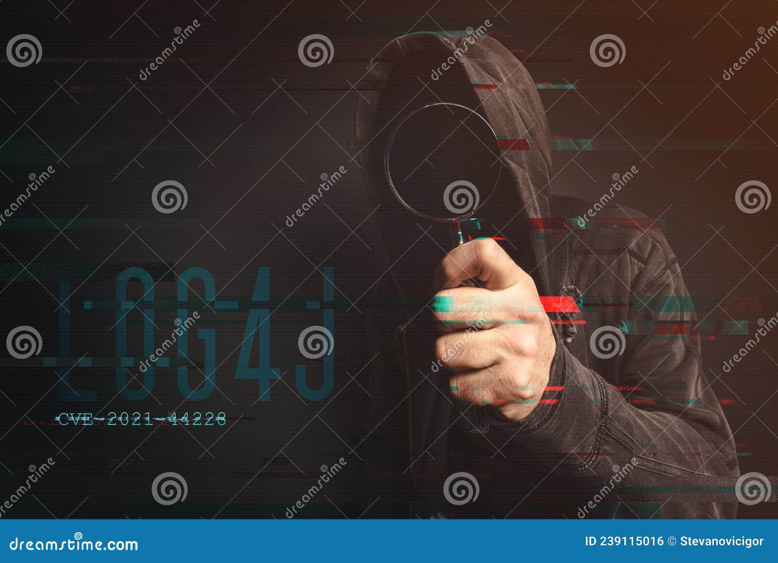 Hooded Computer Hacker in Cybersecurity Vulnerability Log4J Concept Stock Photo - Image of ...
