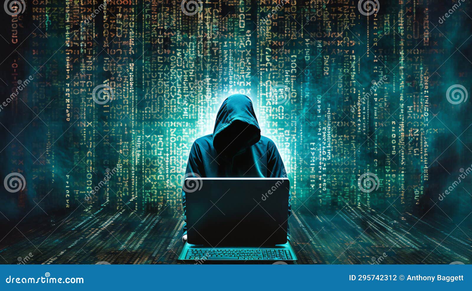 Hooded Figure Standing In The Shadows Of A Forgotten Castle, Fantasy ...