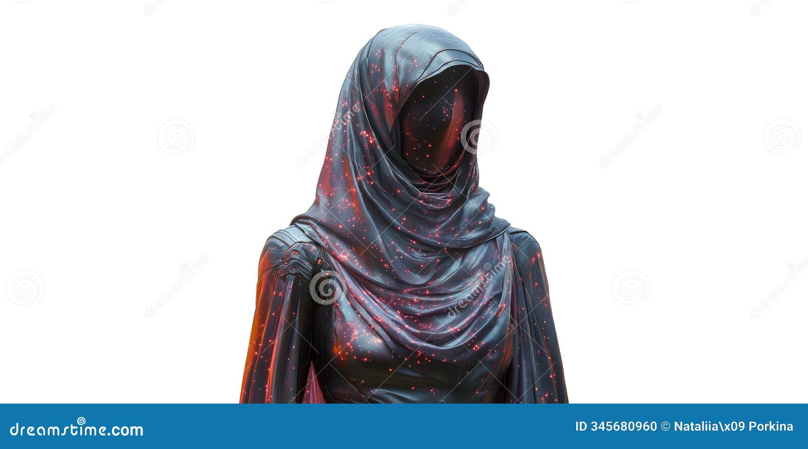 Hooded Figure with Mysterious Shadowed Appearance Isolated on ...