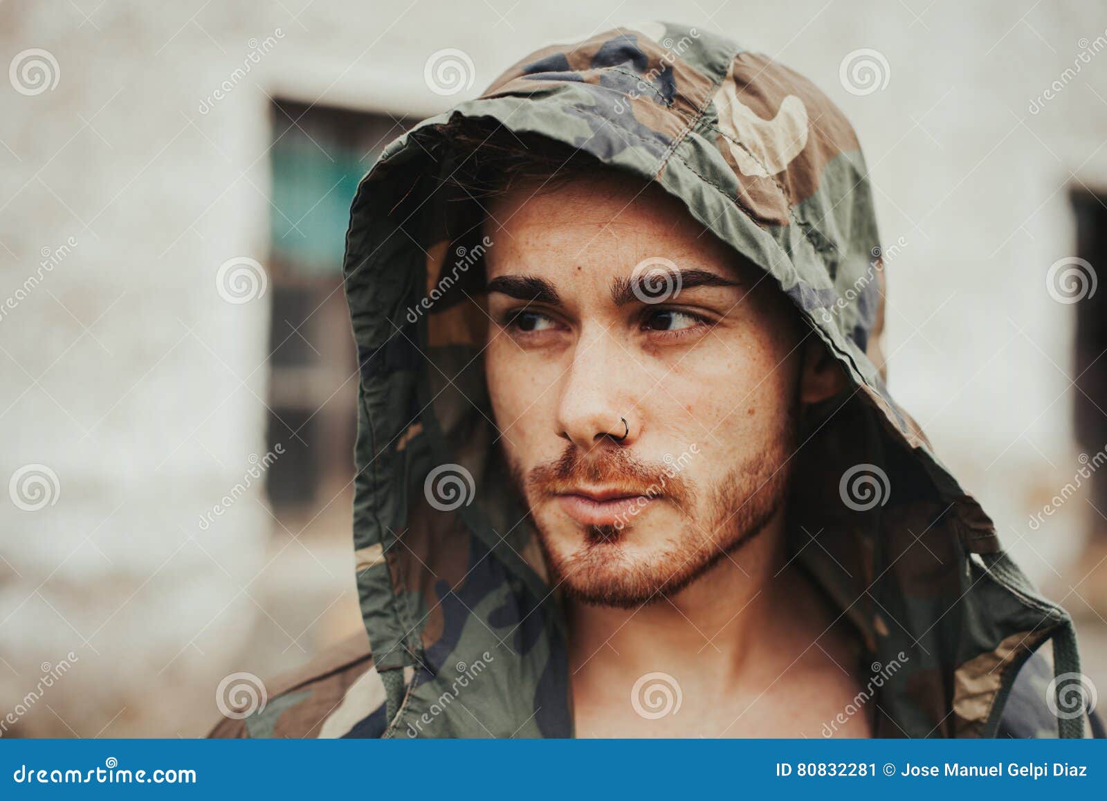 Hooded guy in the street stock image. Image of gang, male - 80832281
