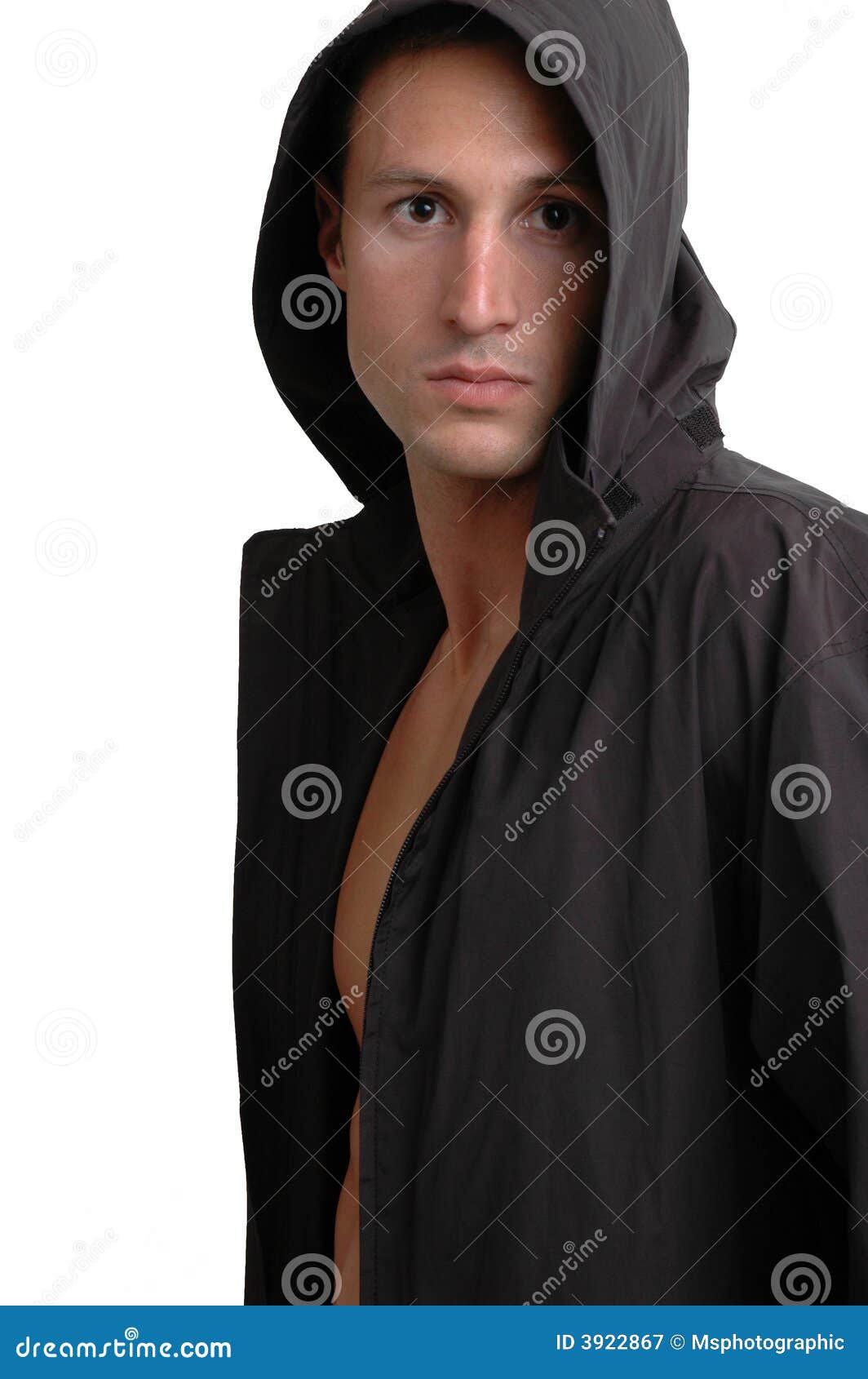 Hooded Man stock image. Image of jacket, fashion, young - 3922867