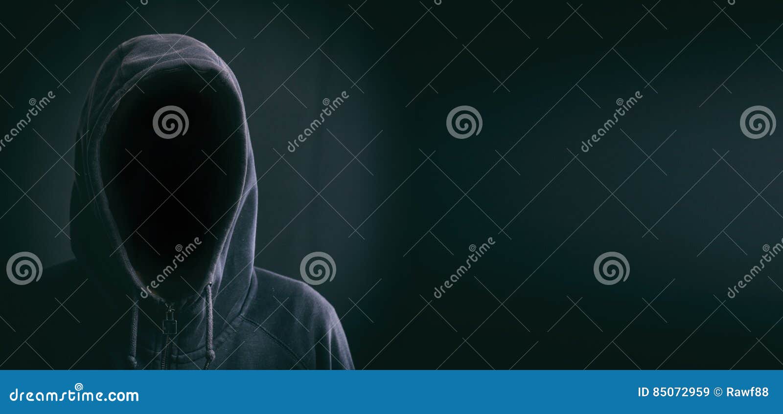 Hooded Man on Black Background Stock Image - Image of anonymous, danger ...