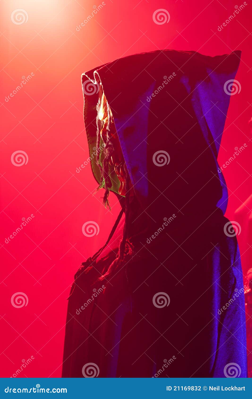 Hooded Monster in Fog stock photo. Image of spectre, back - 21169832