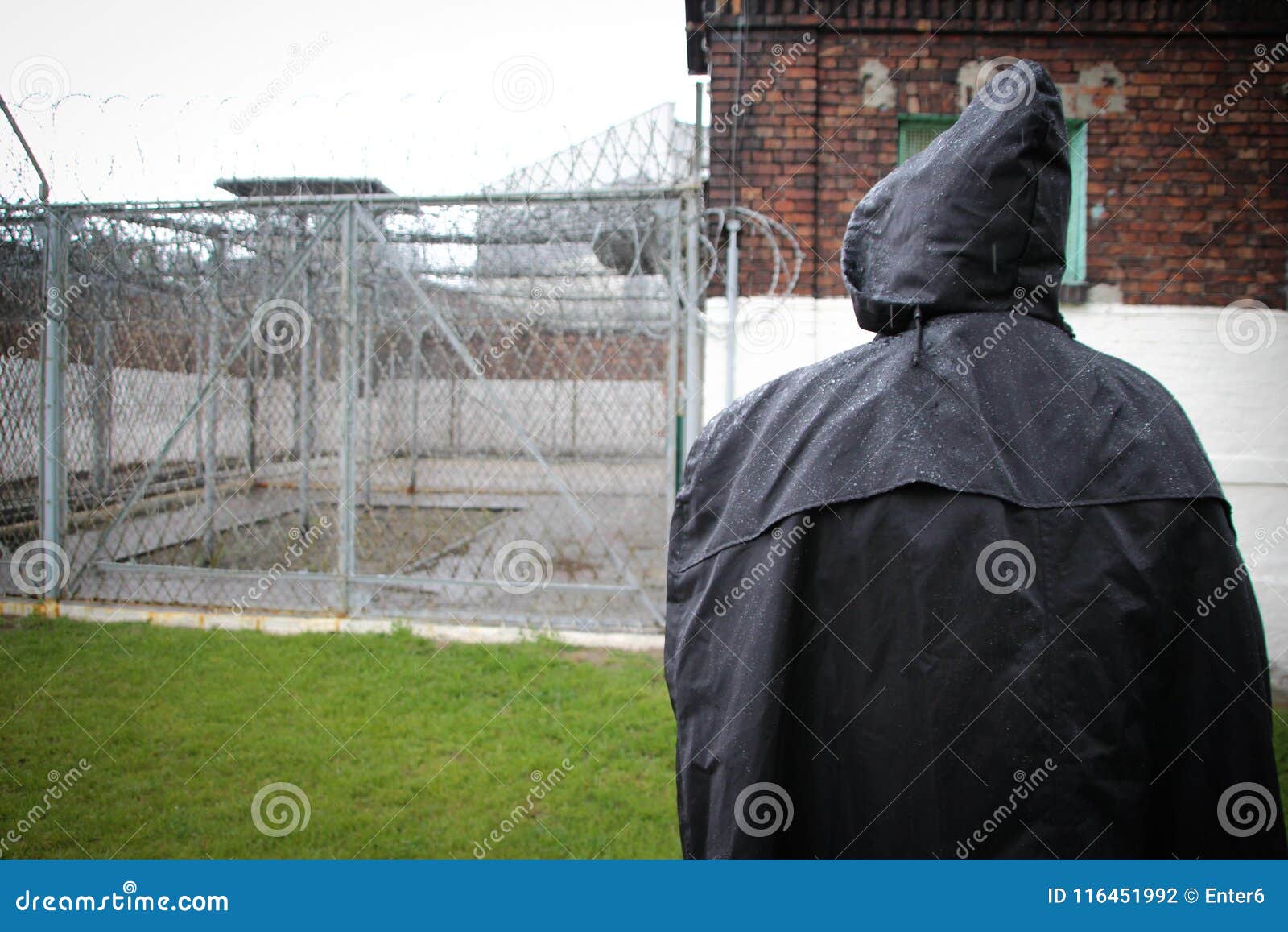 Prison Guard Supervising Penitentiary Facility Stock Photo - Image of ...
