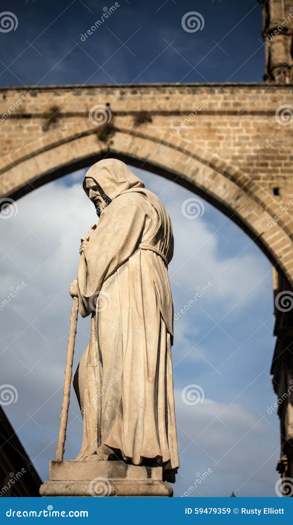 Hooded Religious Statue Palermo Stock Image - Image of hood, sicily ...