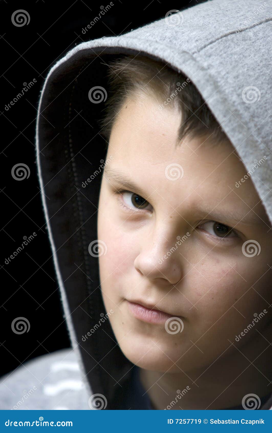 Hooded teenage boy stock image. Image of badly, caucasian - 7257719