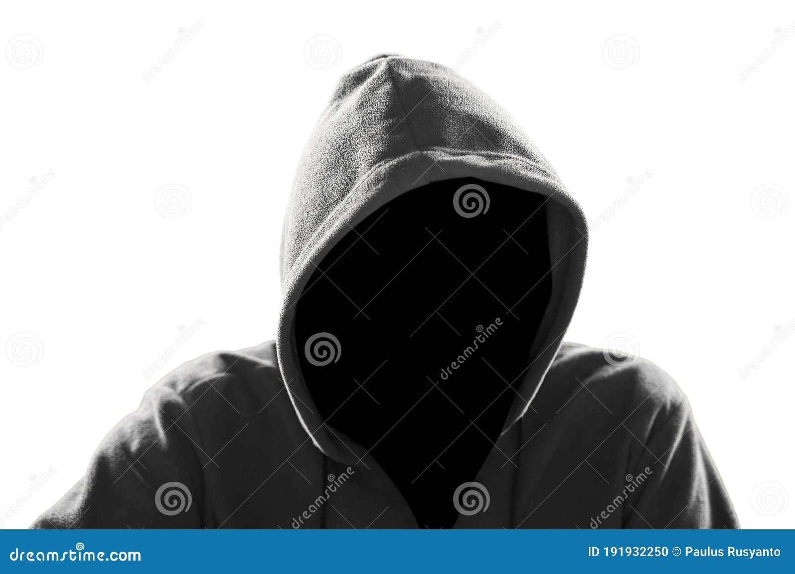 Hooded Unknown Hacker with Dark Face Stock Photo - Image of illegal ...