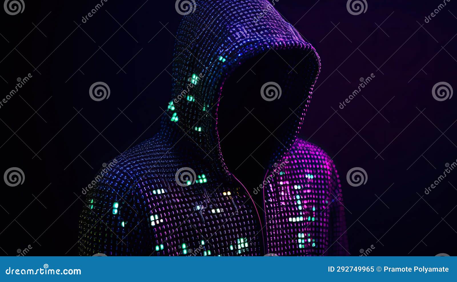 Hoodie with Binary Code on the Background. Generative Ai Stock ...