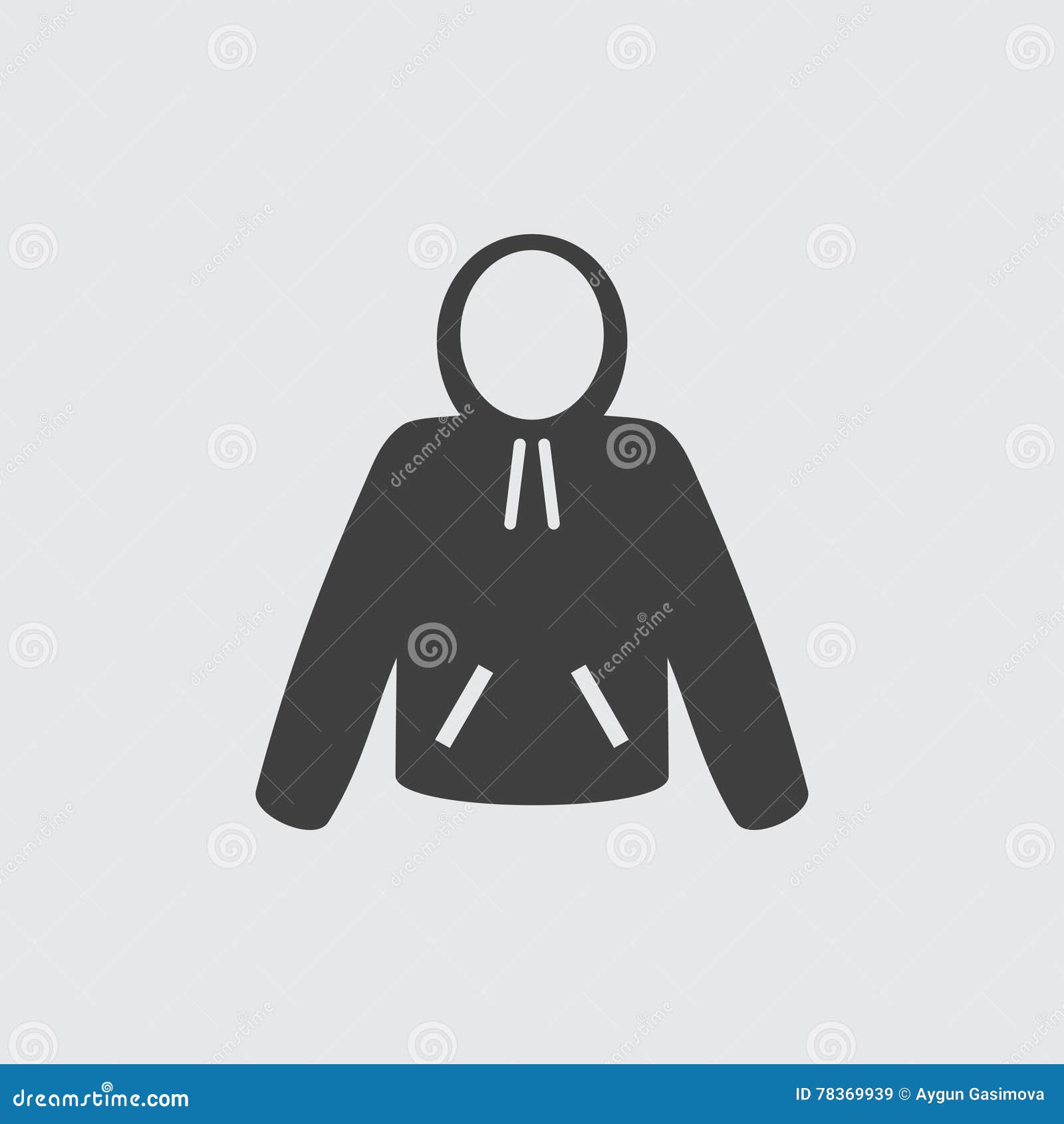 Hoodie icon illustration stock vector. Illustration of wear - 78369939