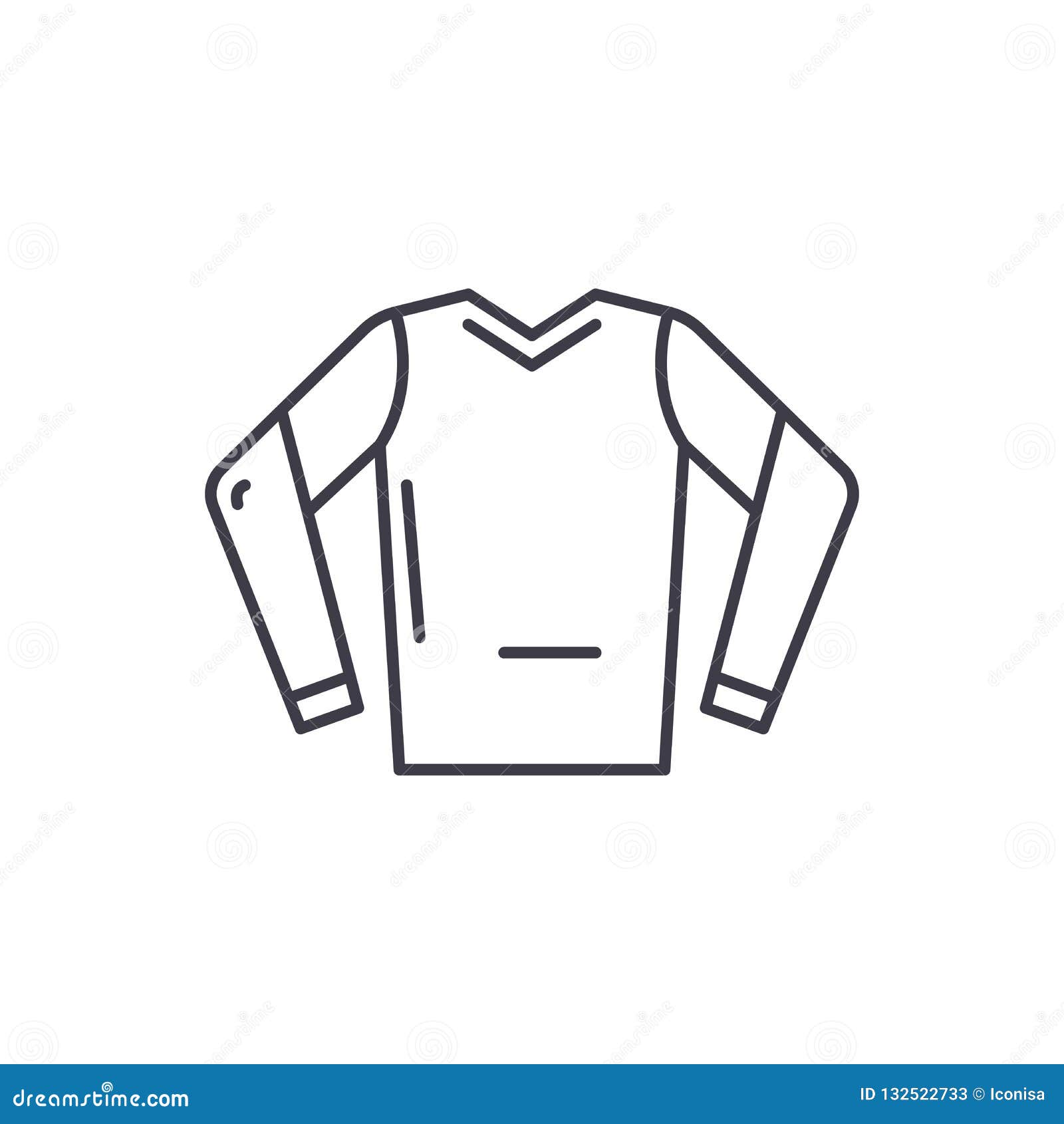 Hoodie Line Icon Concept Hoodie Vector Linear Illustration Symbol Sign Stock Vector