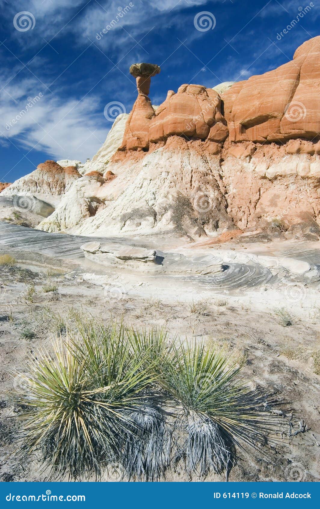 Hoodoo Rock Formation stock image. Image of rocky, clouds - 614119