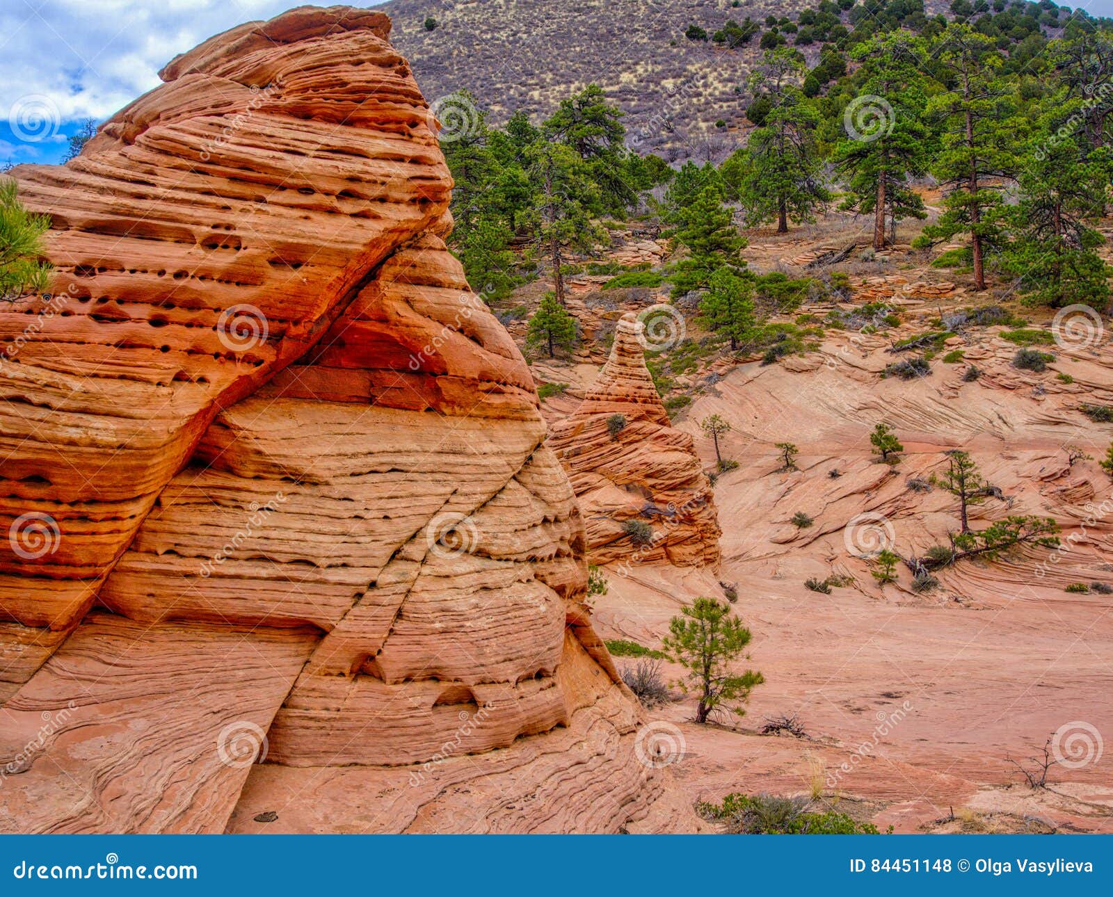 Hoodoo, Zion National park stock photo. Image of cliff - 84451148