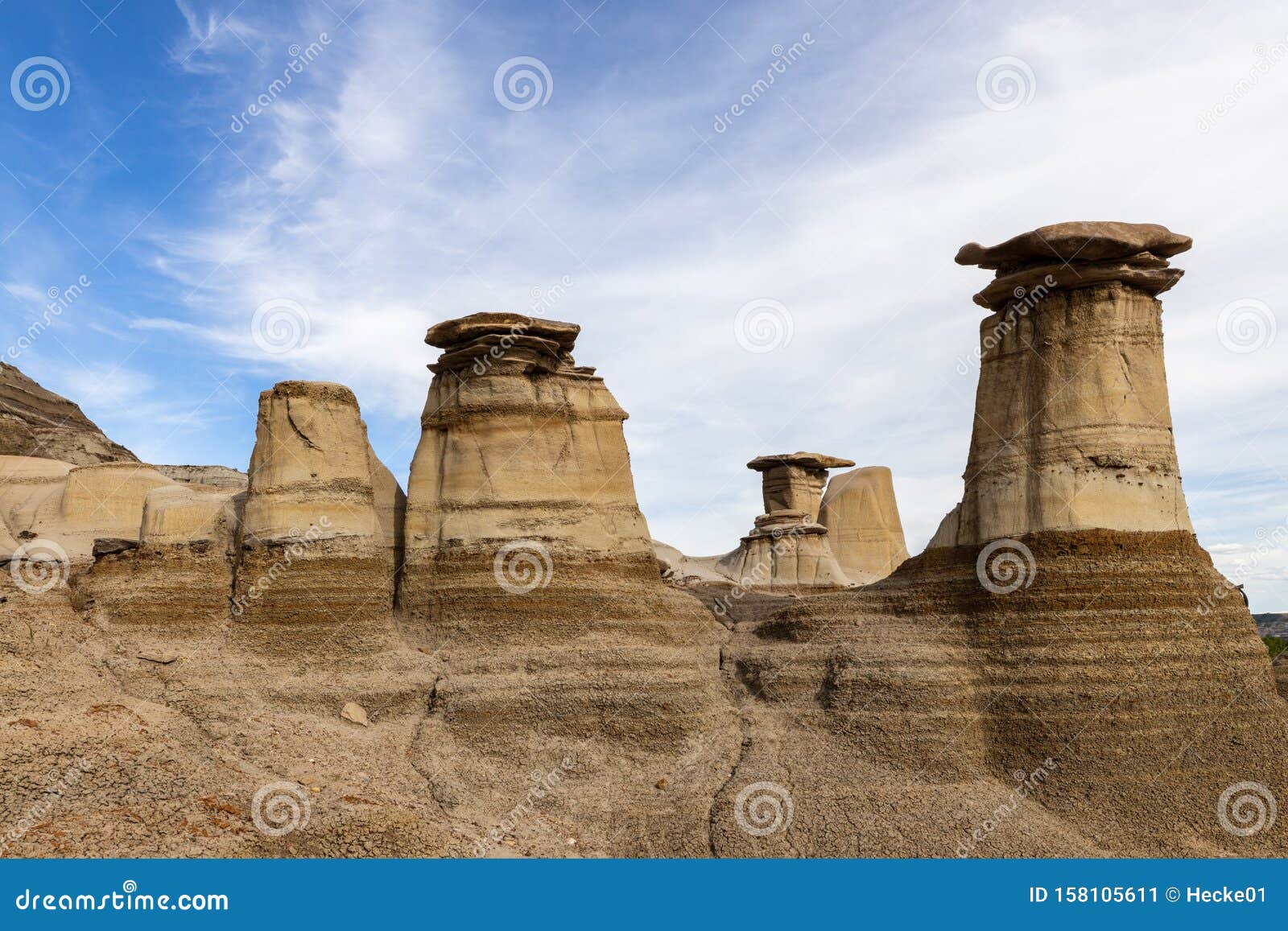 Hoodoos of Alberta by Drumheller in Canada Stock Image - Image of ...