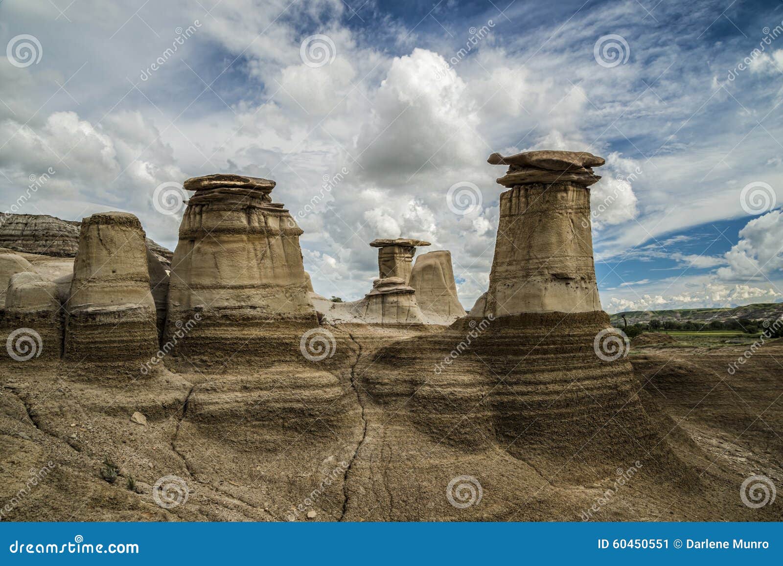 Hoodoos of Drumheller stock image. Image of hoodoos, landscape - 60450551