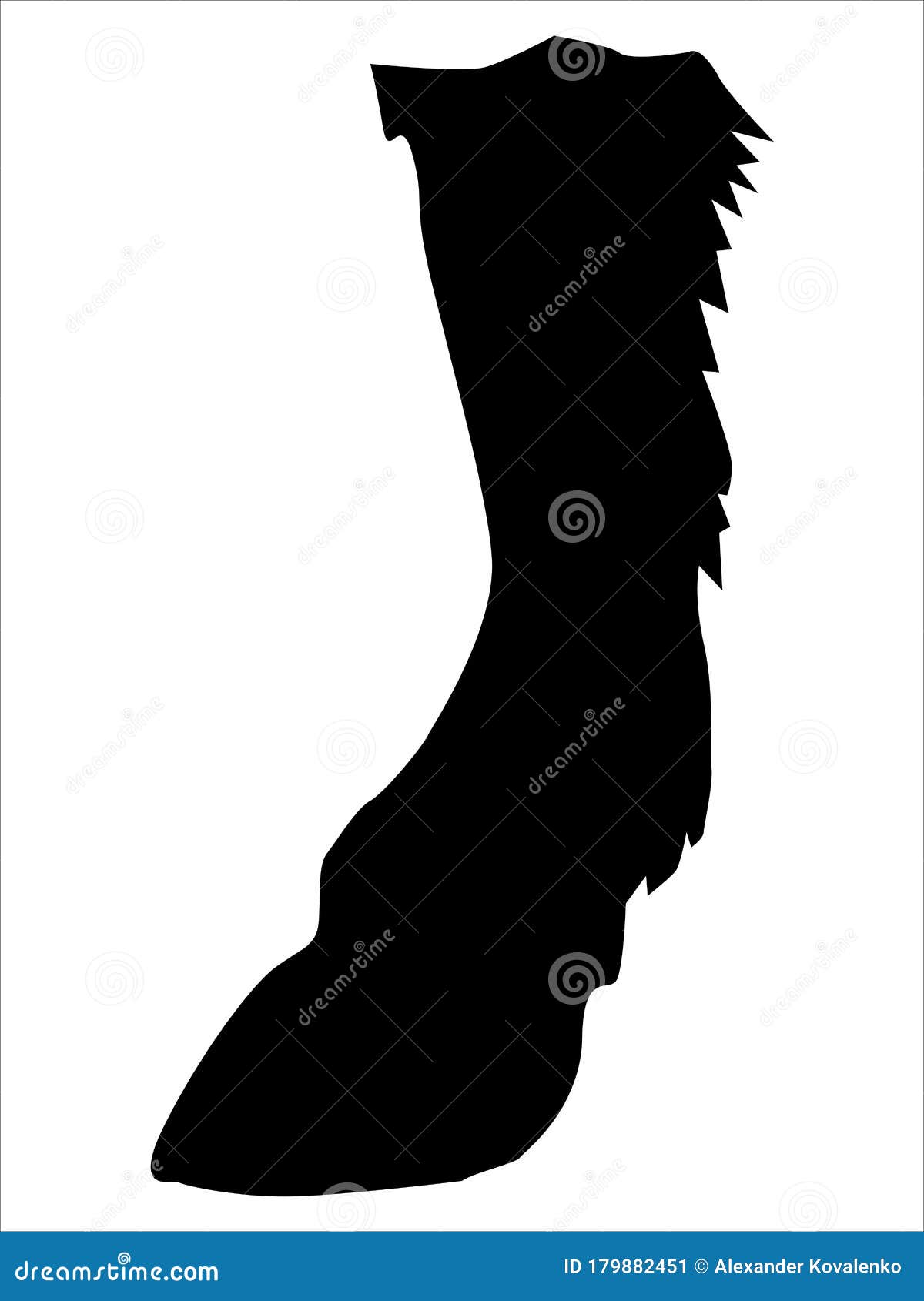 Hoof of horse stock illustration. Illustration of isolated - 179882451