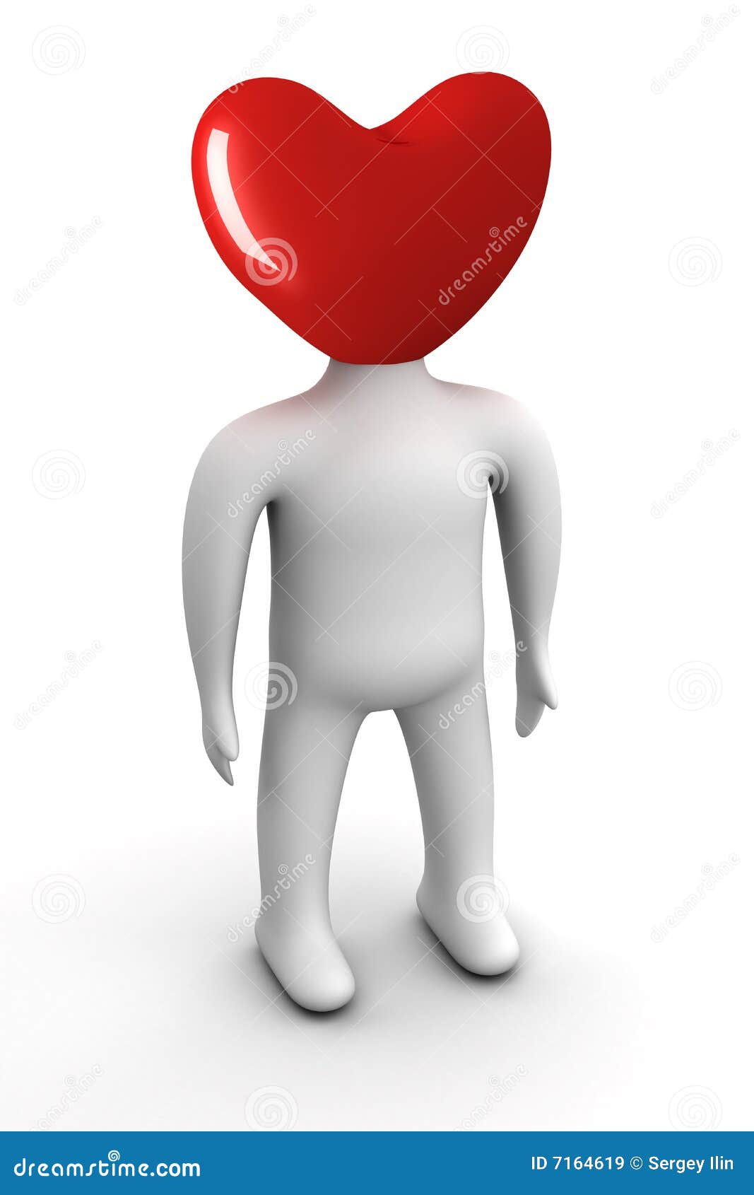 Hoofd in de vorm van hart. stock illustratie. Illustration of ...