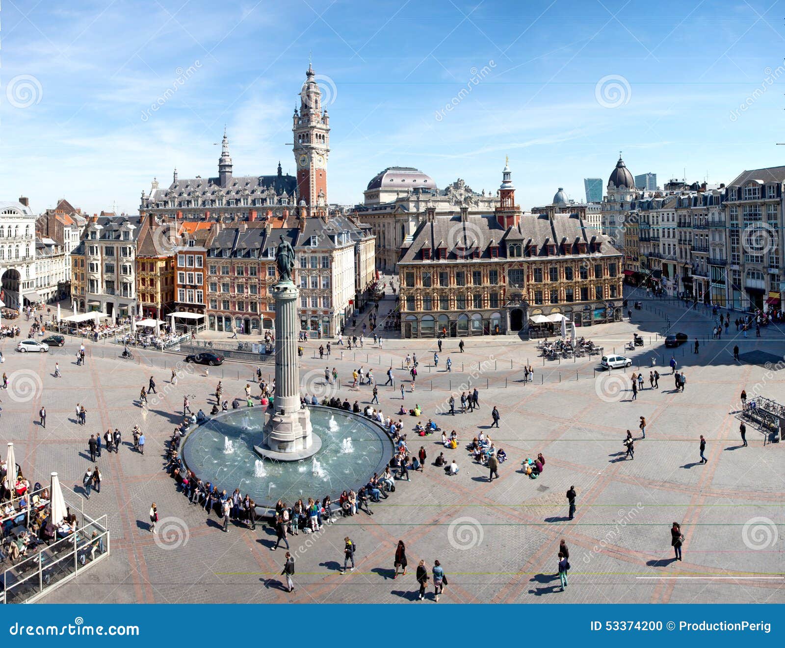 Hoofd Vierkant Van Lille, Frankrijk Stock Foto - Image of centrum ...