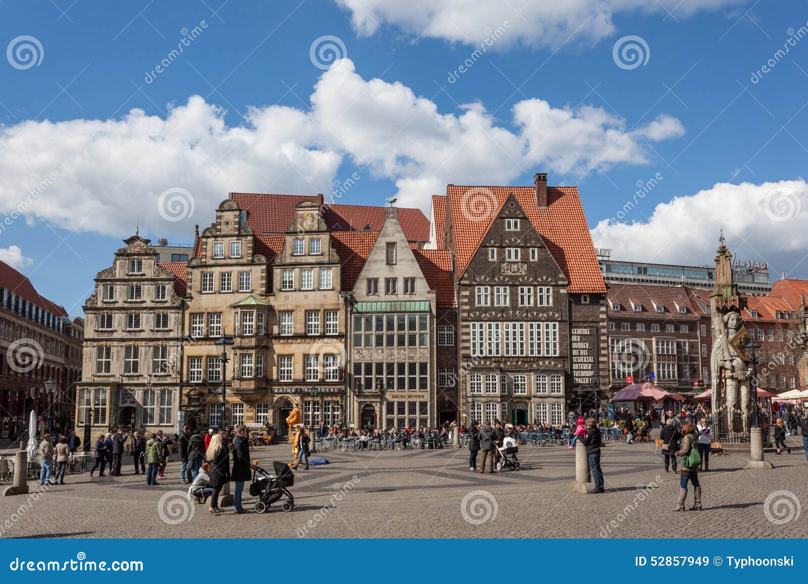 Hoofdvierkant in De Oude Stad Van Bremen Redactionele Stock Afbeelding ...