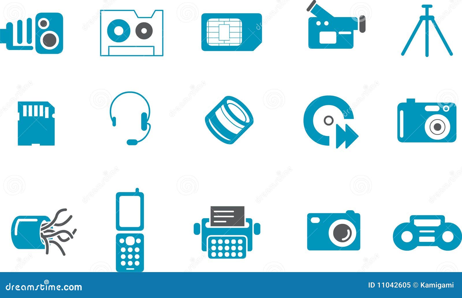 Hoog - De Reeks Van Het Pictogram Van Technologie Stock Illustratie ...