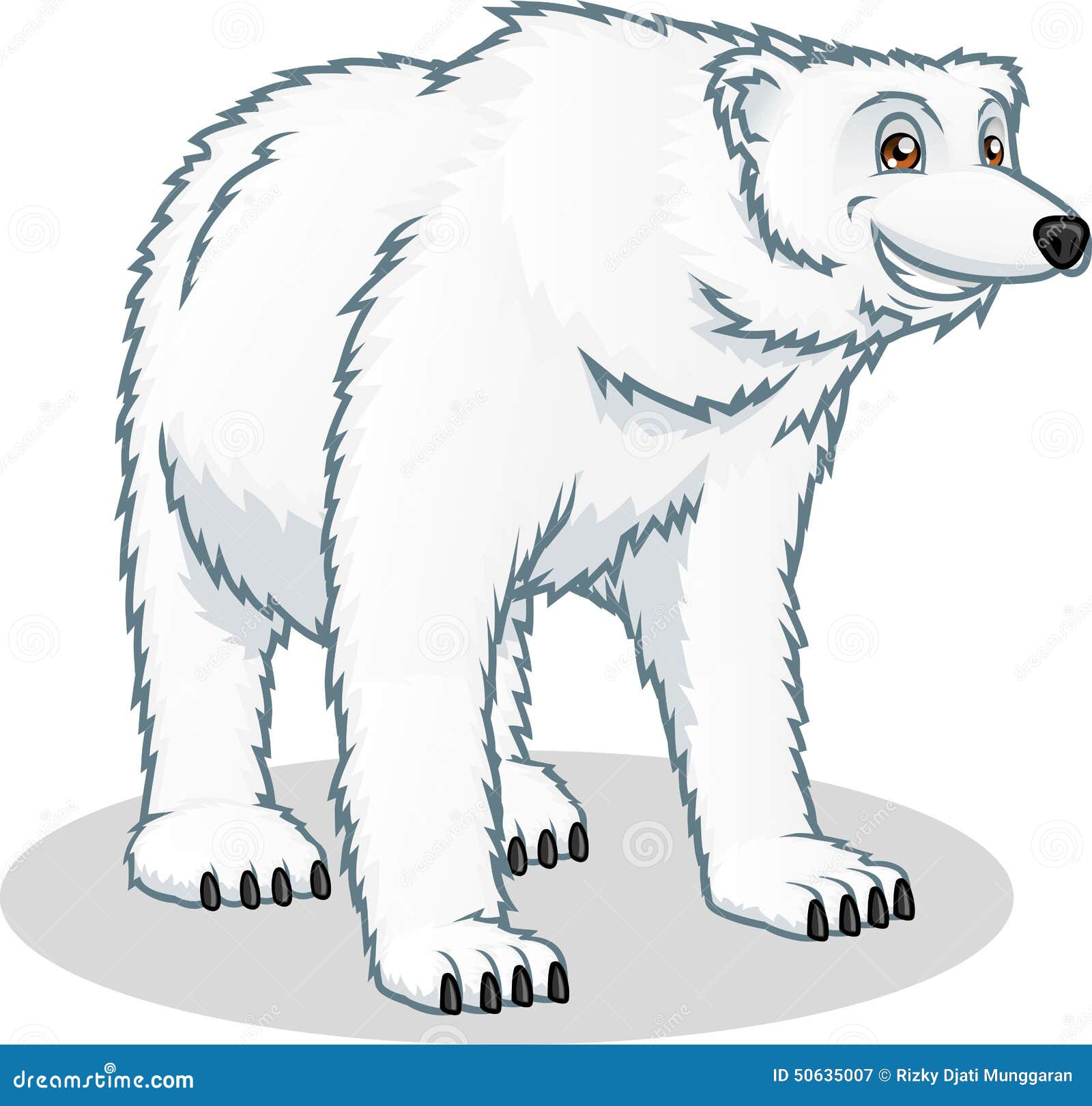Hoog - Vector Het Beeldverhaalillustratie Van De Kwaliteits Ijsbeer ...