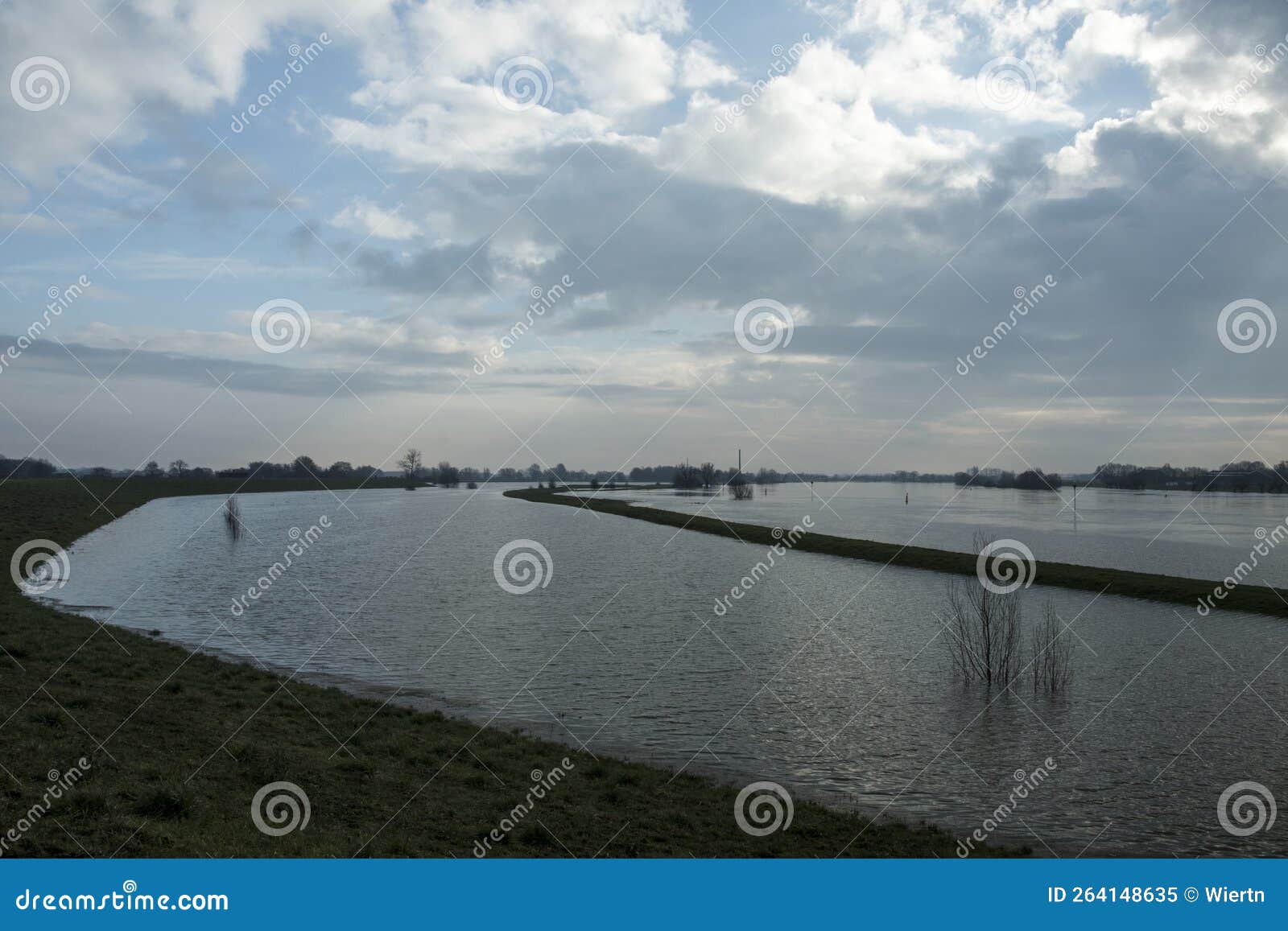 High Water in the River Lek in the Netherlands Editorial Image - Image ...
