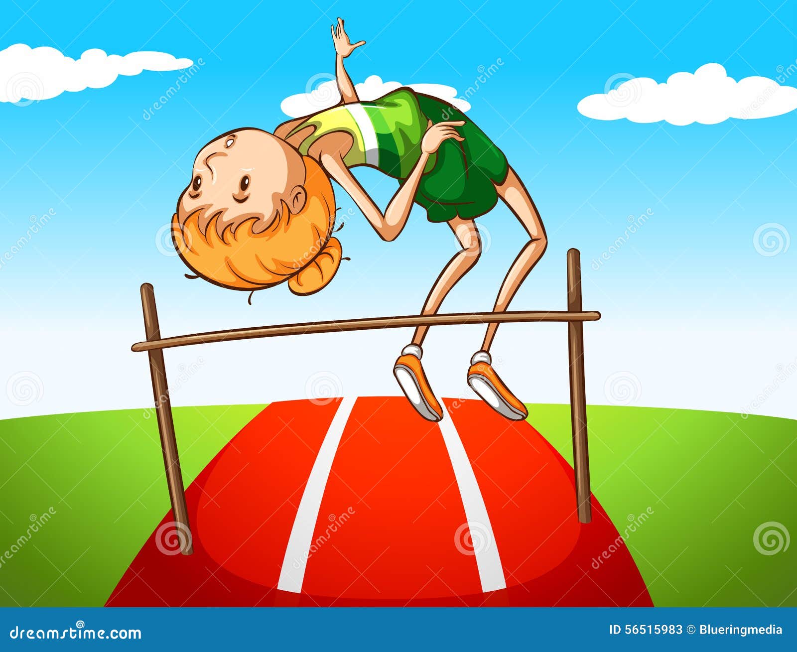 Hoogspringen vector illustratie. Illustration of springen - 56515983