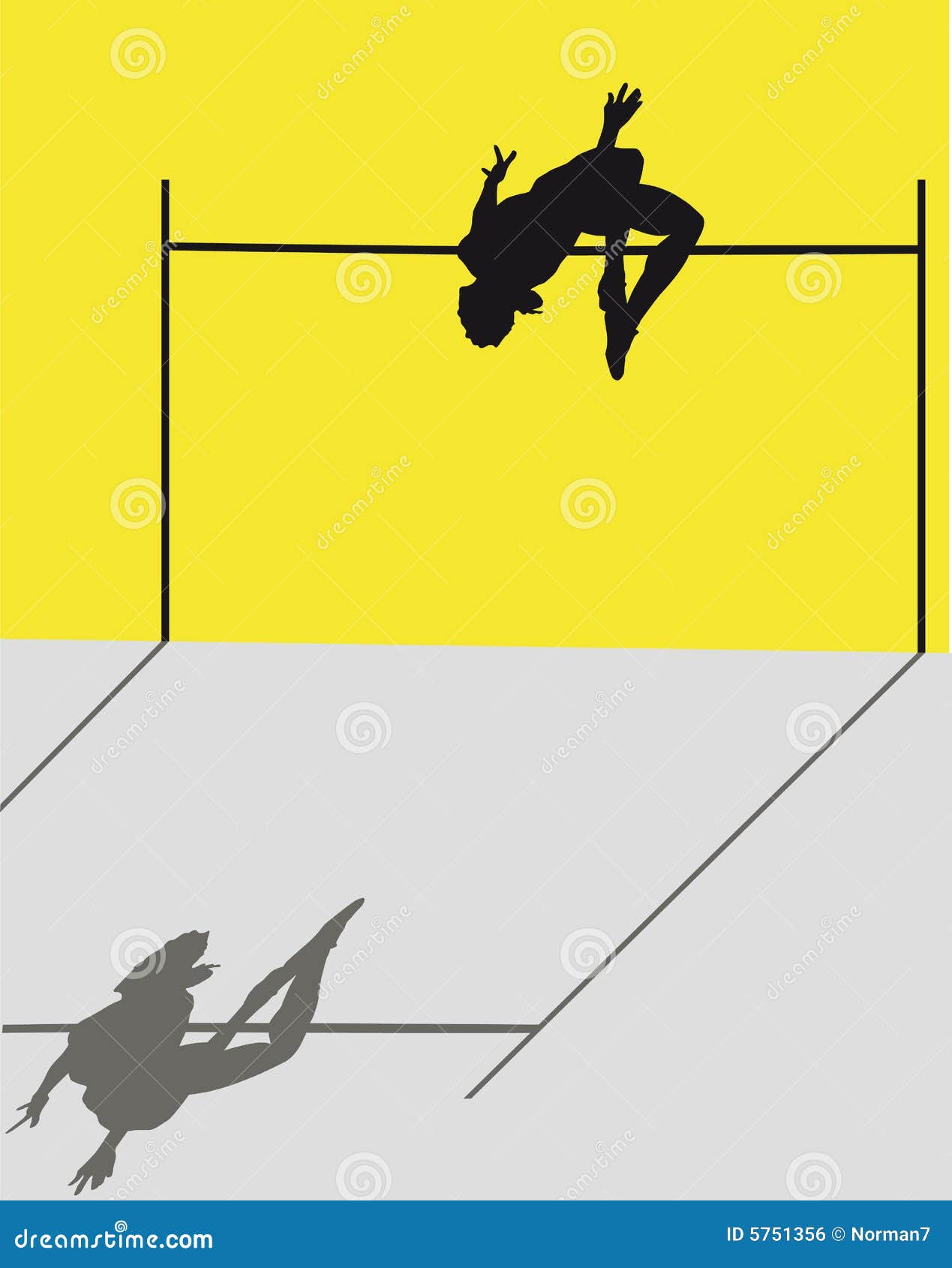 Hoogspringen vector illustratie. Illustration of winnaar - 5751356