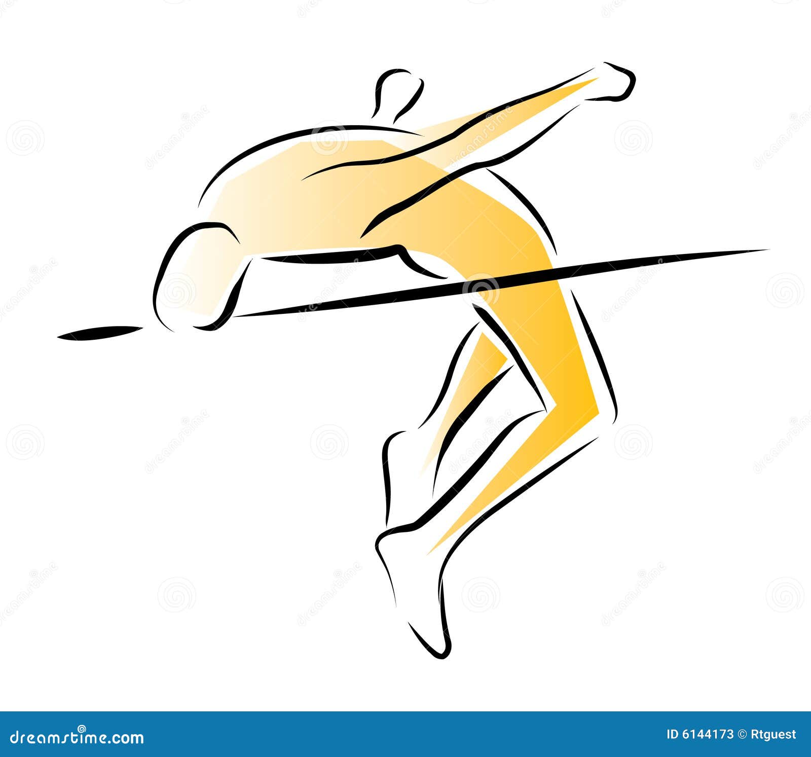 Hoogspringen vector illustratie. Illustration of gezond - 6144173