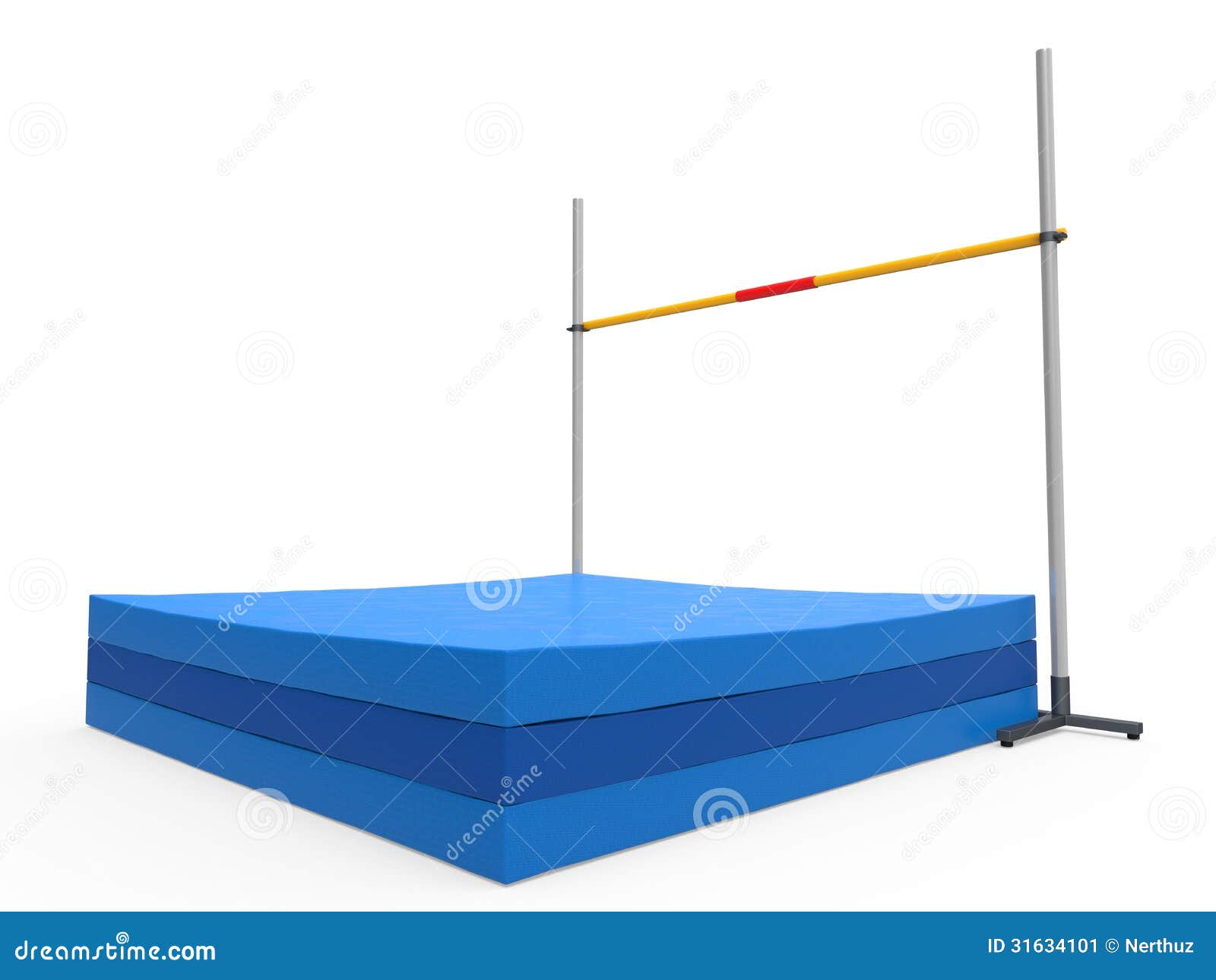 Hoogspringen Landende Mat stock illustratie. Illustration of sporten ...
