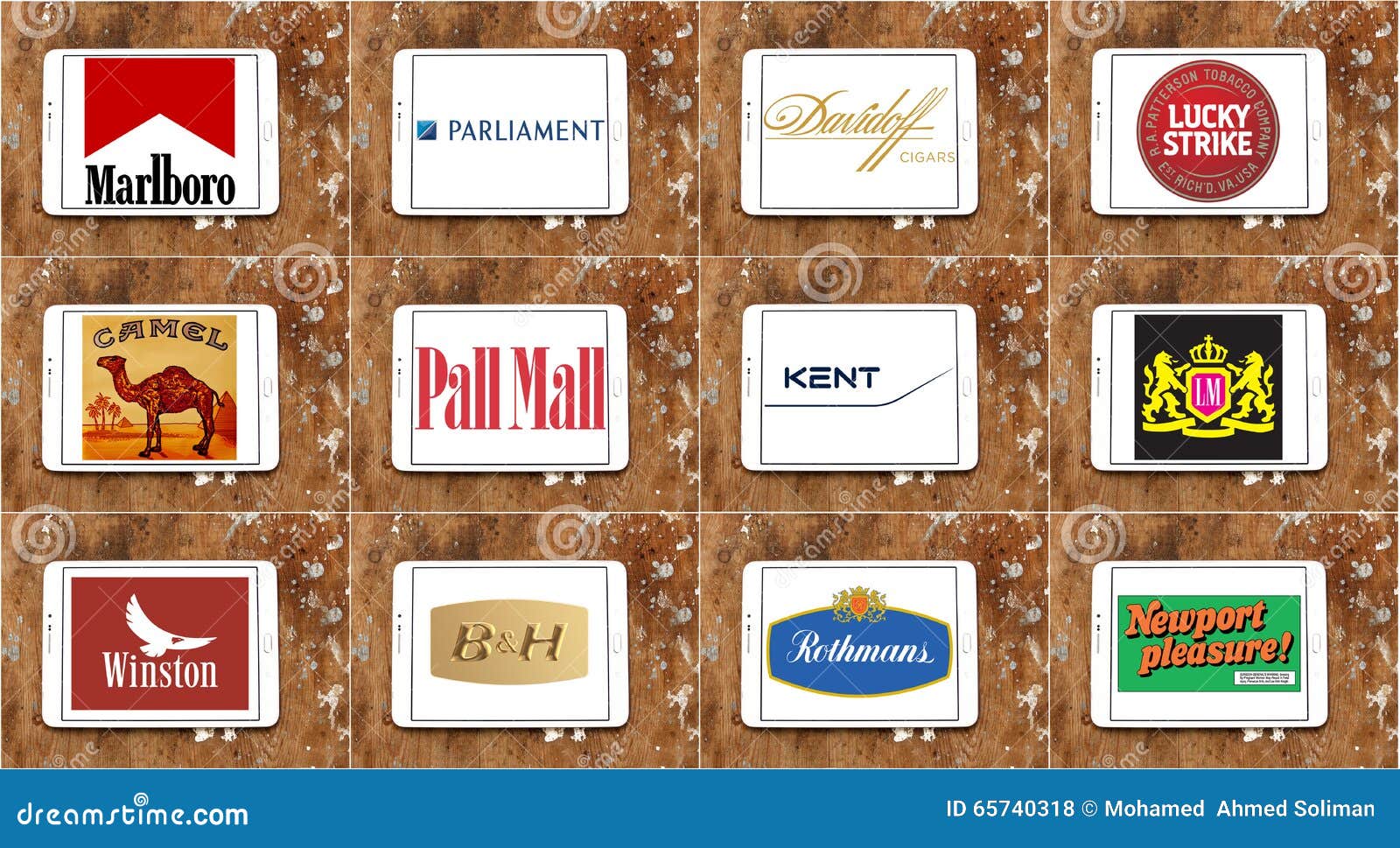 Hoogste Beroemde Sigaretmerken En Emblemen Redactionele Stock Foto ...