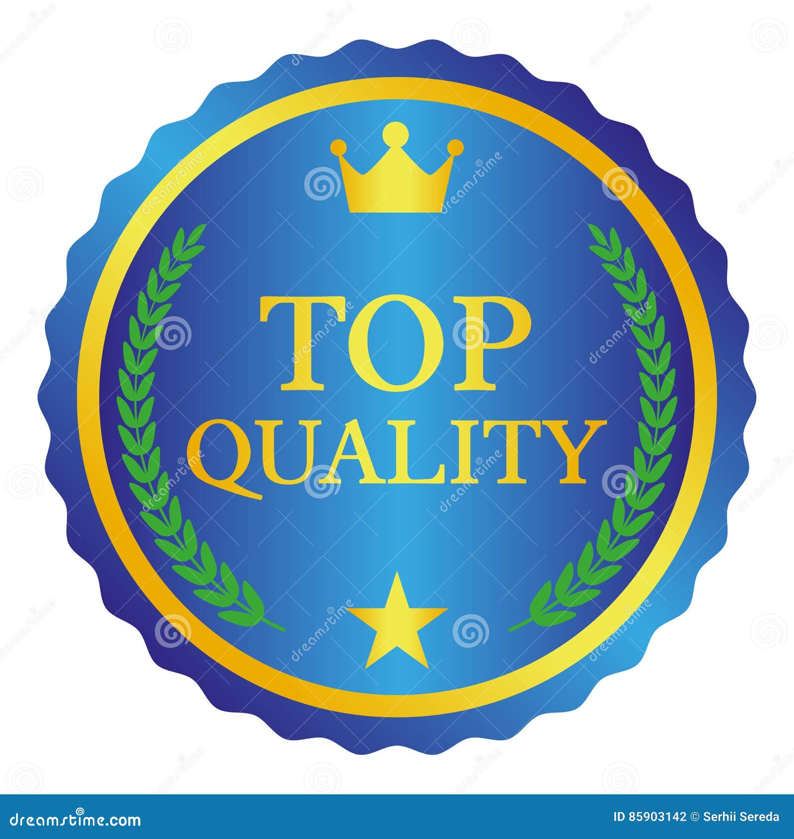 Hoogste Kwaliteitslabel Op Witte Achtergrond Vector Illustratie Stock ...