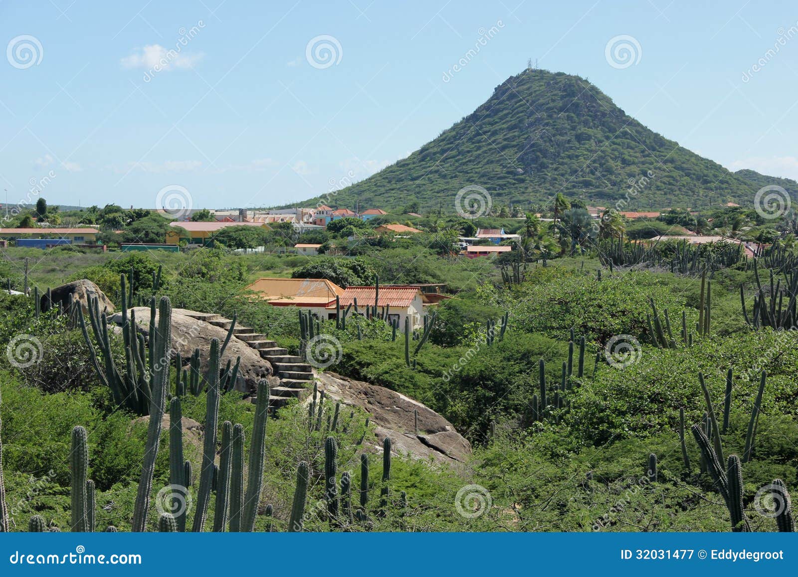 The Hooiberg stock image. Image of caribbean, blue, cruise - 32031477