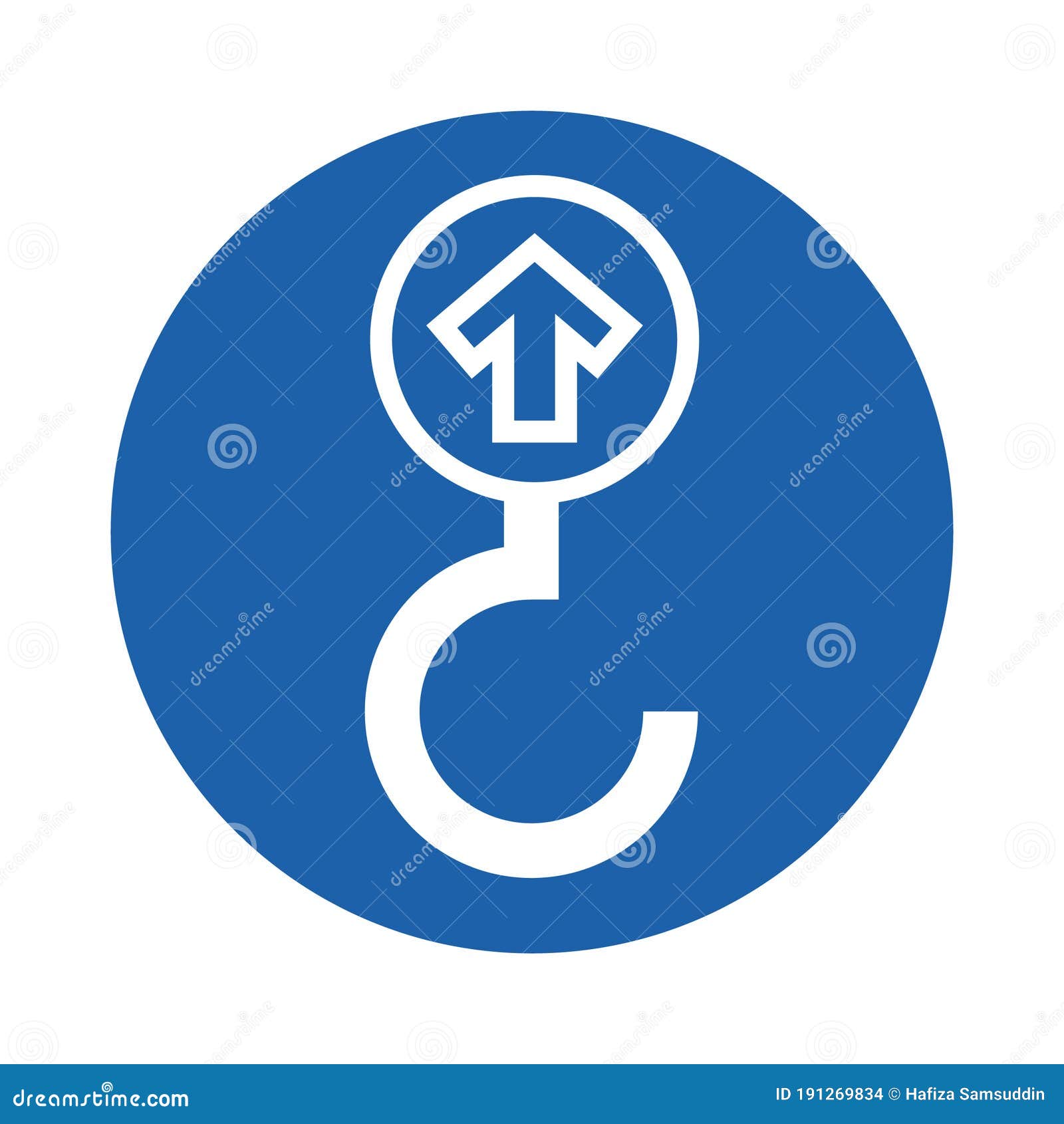 Hook with Arrow Pointing Up. Vector Illustration Decorative Design ...