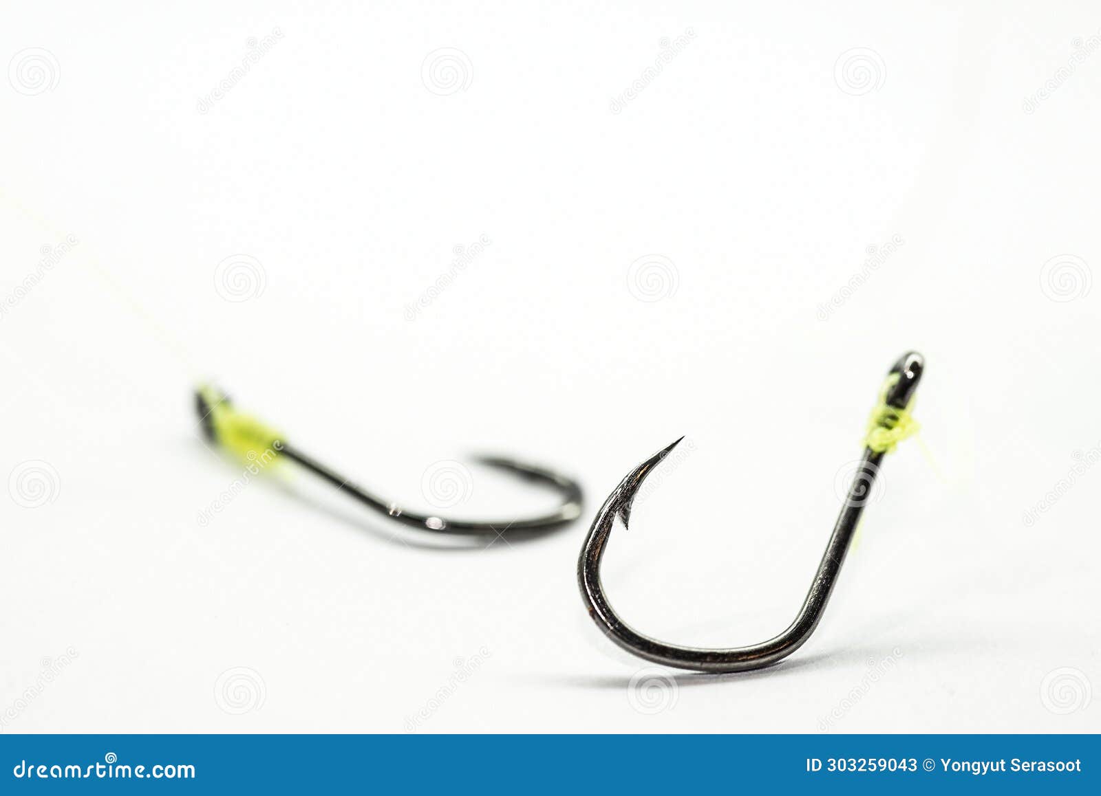 Image of Sharp and Dangerous Fishing Hook Placed Together. Stock Image ...