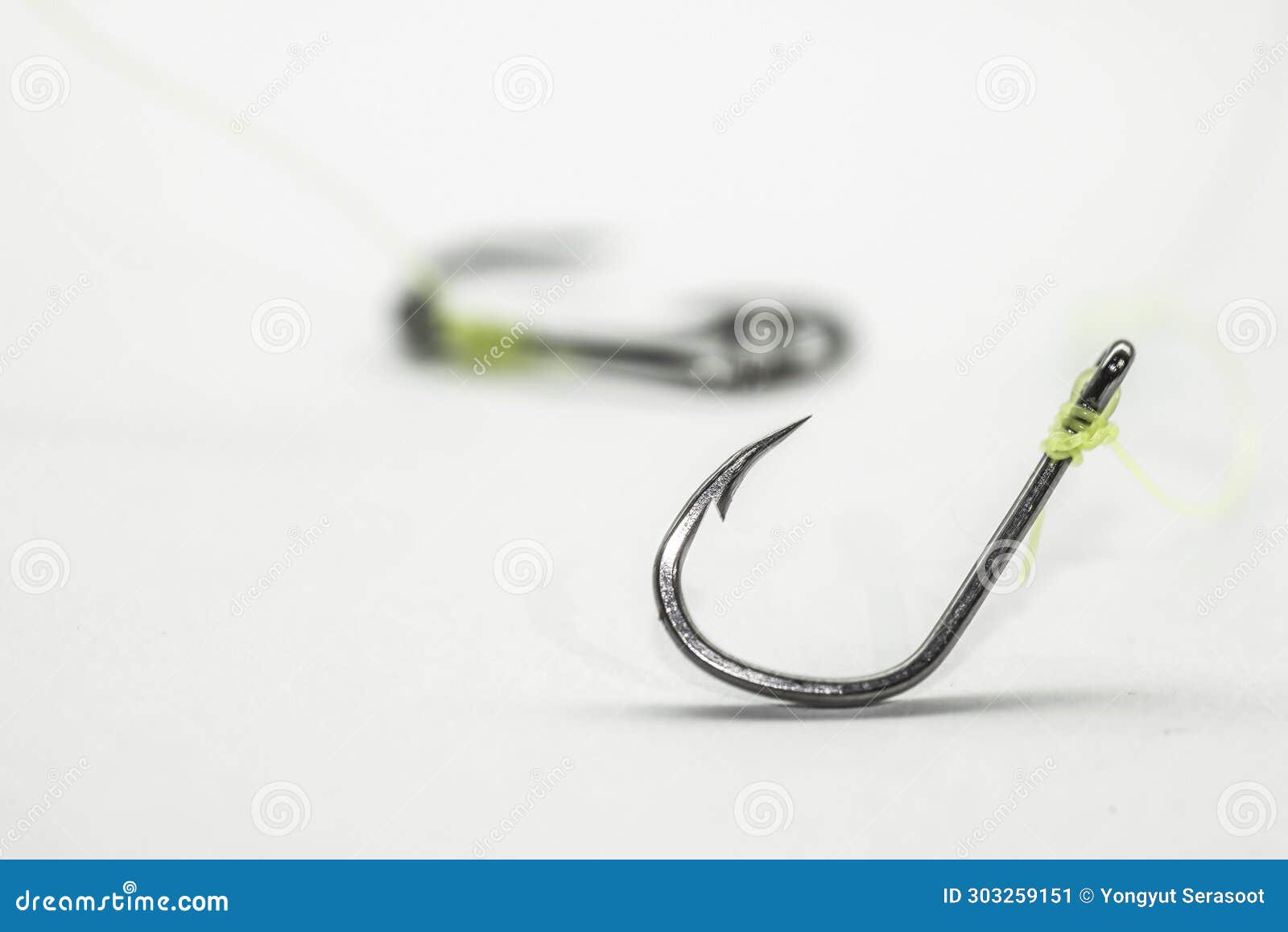 Image of Sharp and Dangerous Fishing Hook Placed Together. Stock Image ...