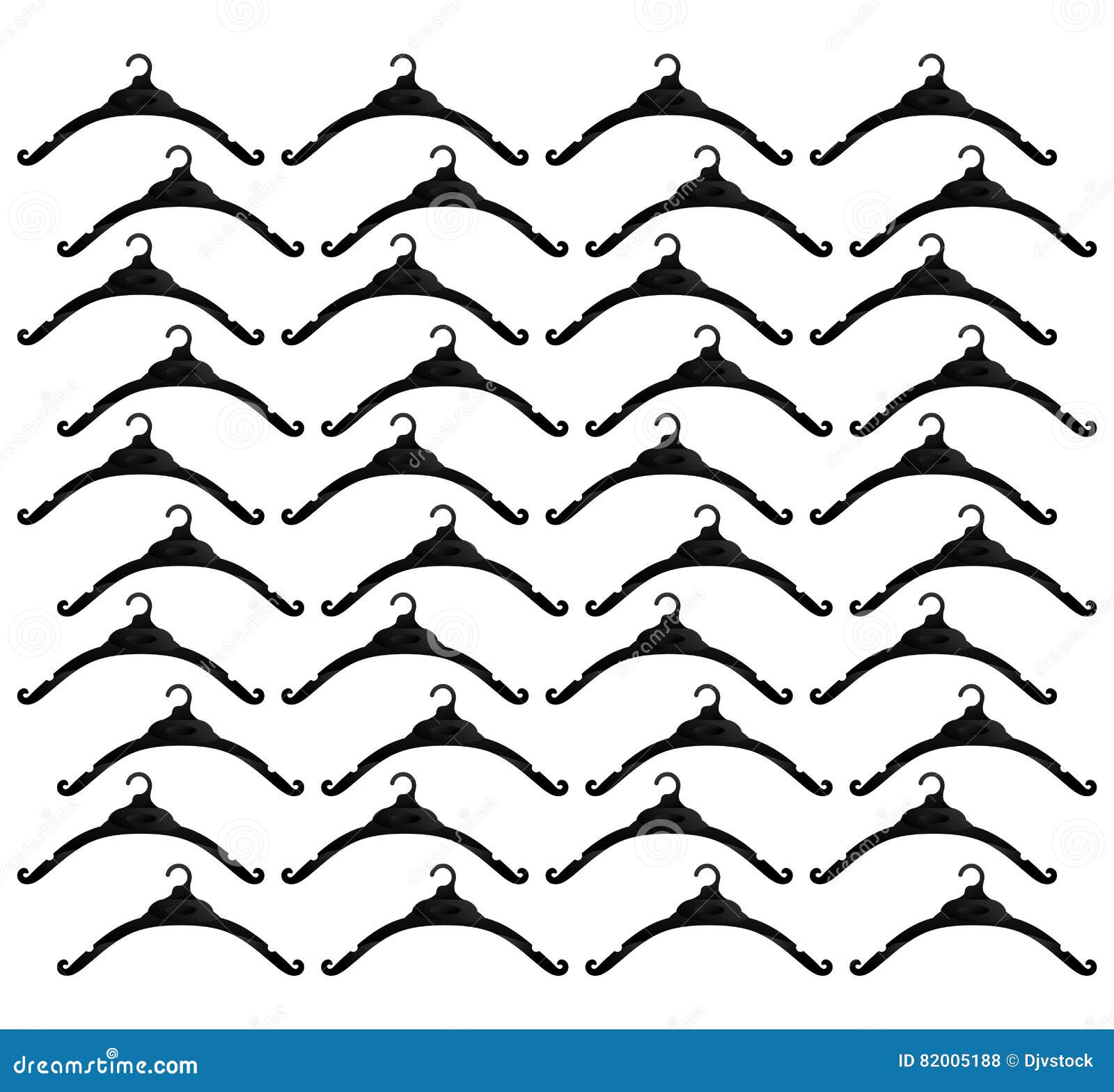 Hook Clothes Hanger Seamless Pattern Stock Vector - Illustration of ...