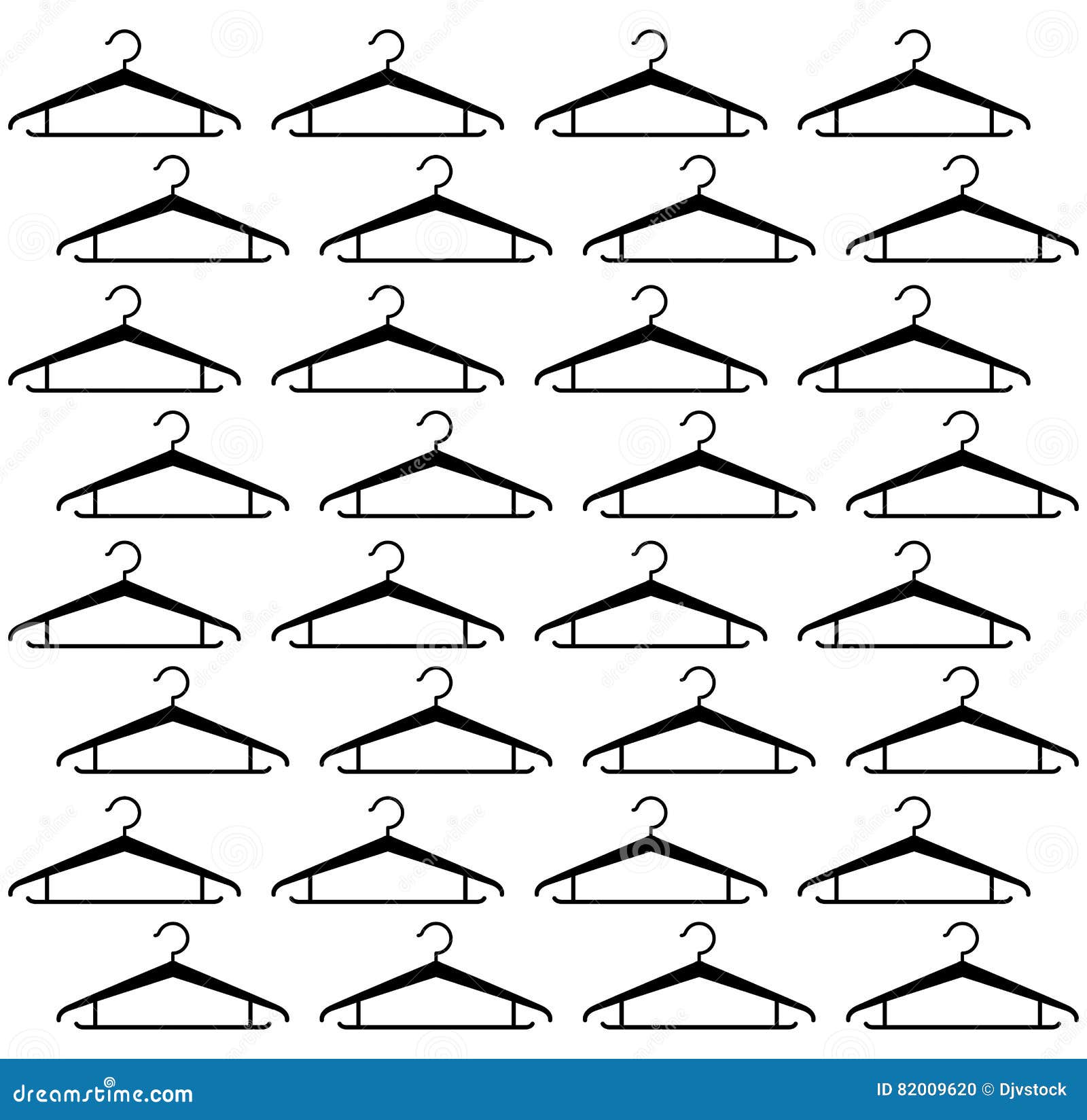 Hook Clothes Hanger Seamless Pattern Stock Vector - Illustration of ...