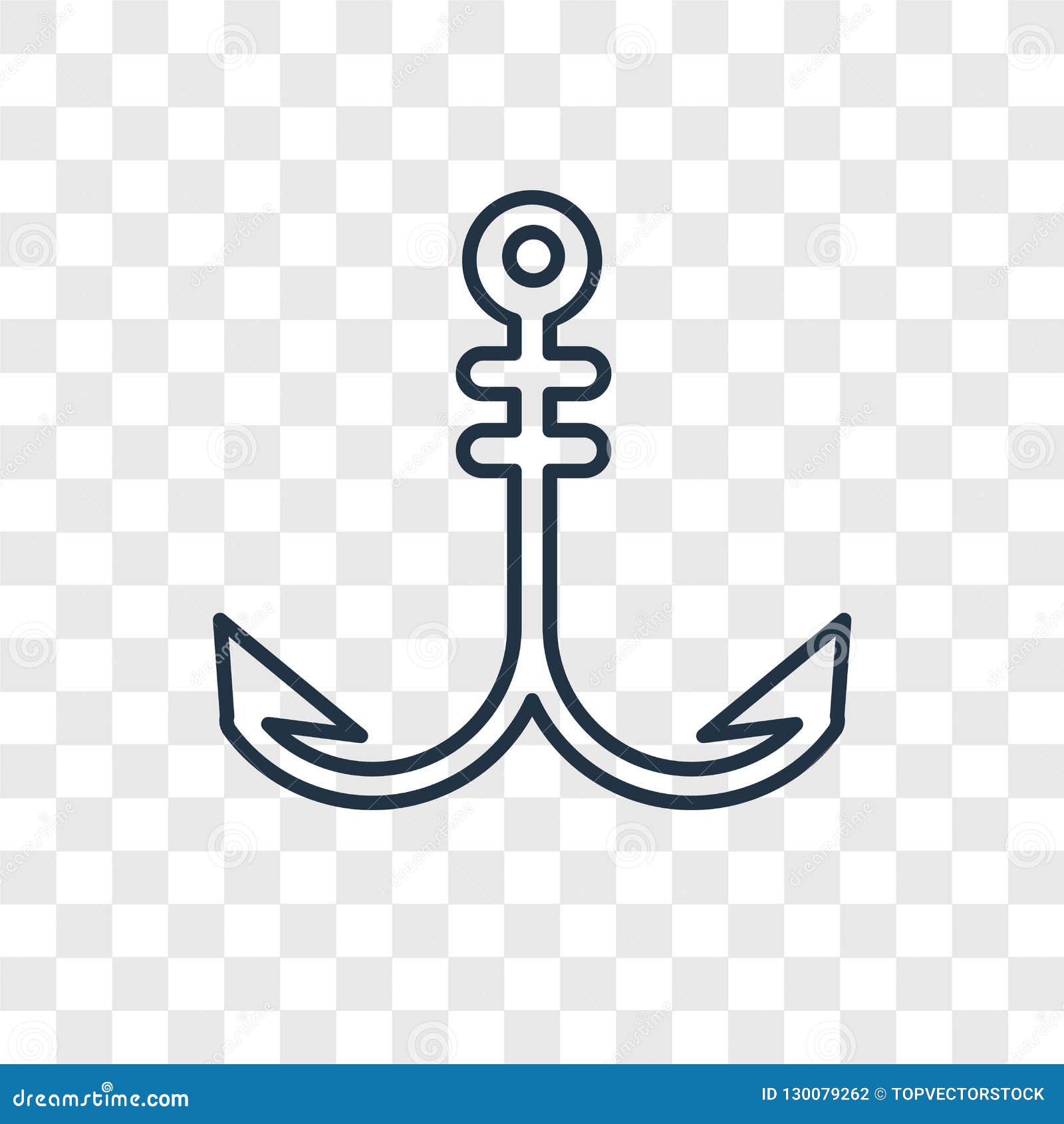 Hook Concept Vector Linear Icon Isolated on Transparent Background ...