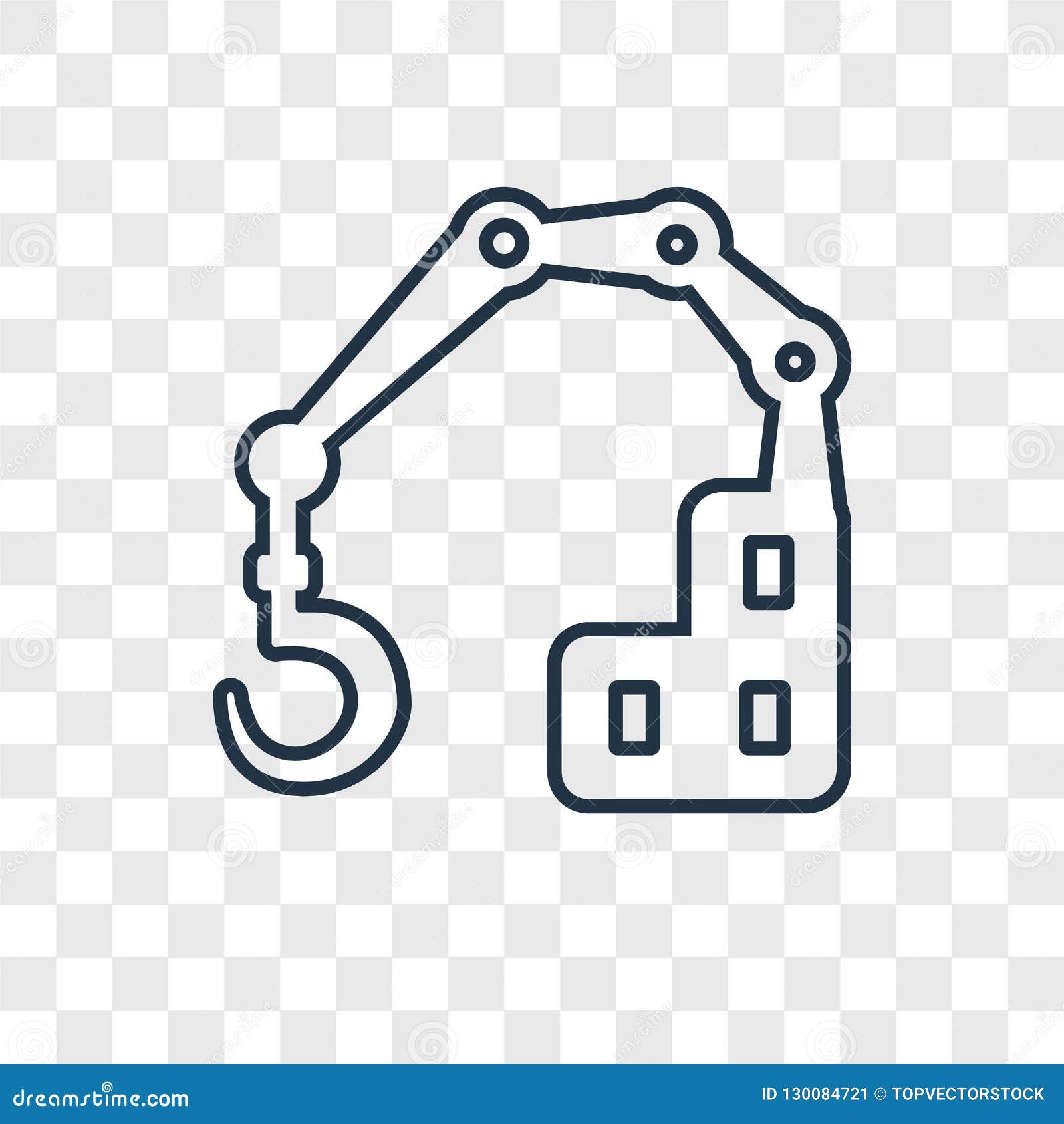 Hook Concept Vector Linear Icon Isolated on Transparent Background ...