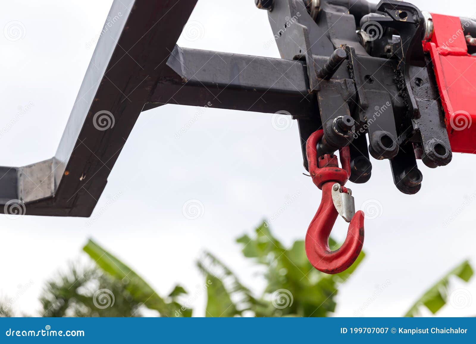Hook Construction Crane with Slings . Stock Image - Image of heavy ...