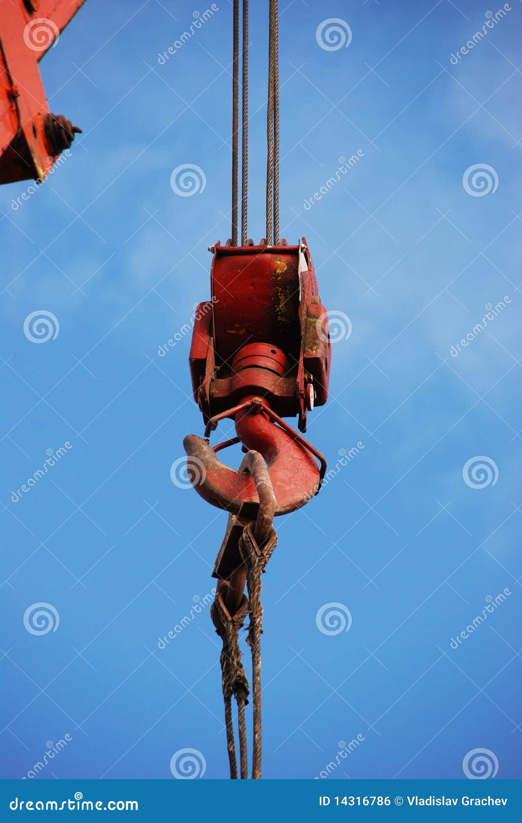 Hook of the crane stock photo. Image of industry, crane - 14316786