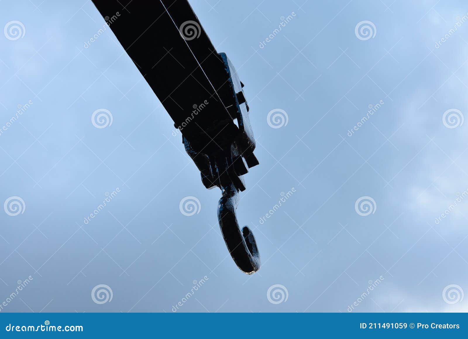 Hook of crane stock image. Image of iron, large, crane - 211491059