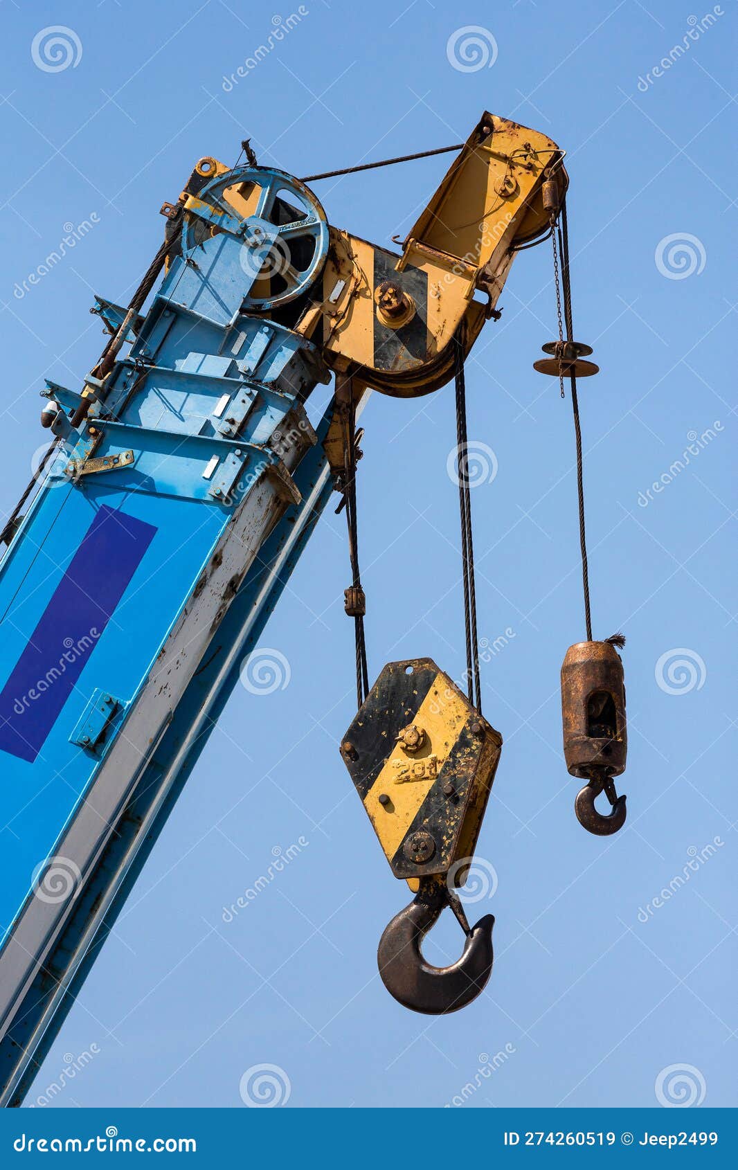 Hook of the crane. stock image. Image of metal, cable - 274260519