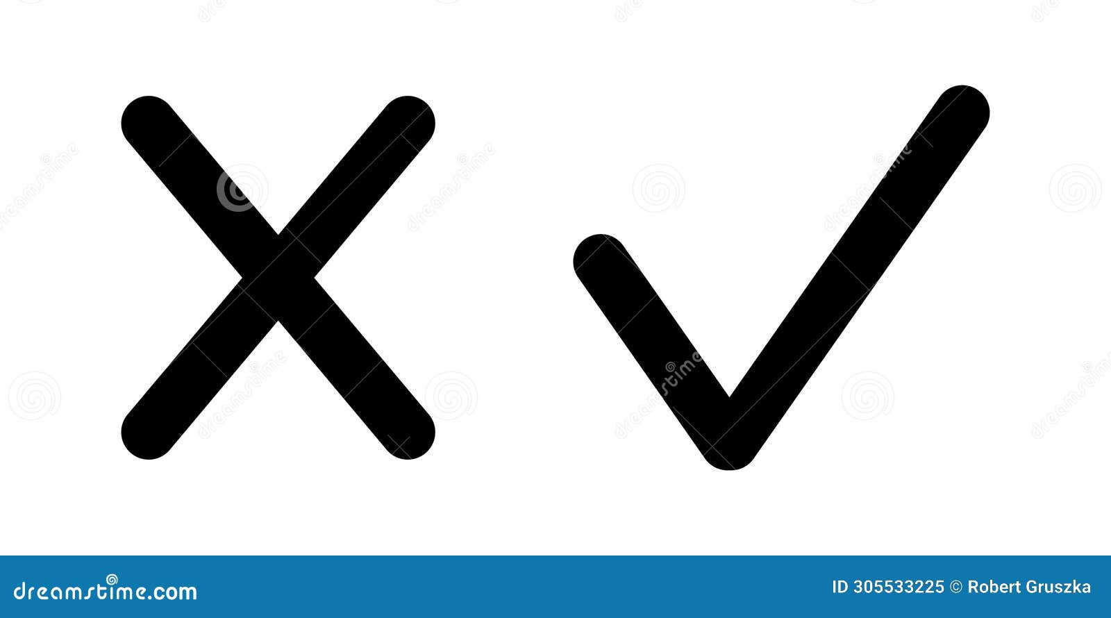 Hook and cross icon stock illustration. Illustration of choice - 305533225