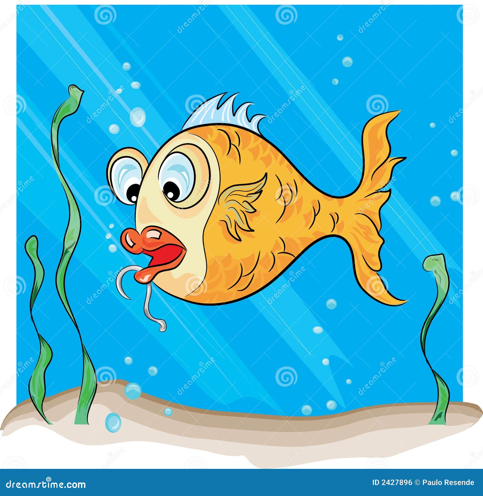 Hook Fish stock illustration. Illustration of illustrator - 2427896